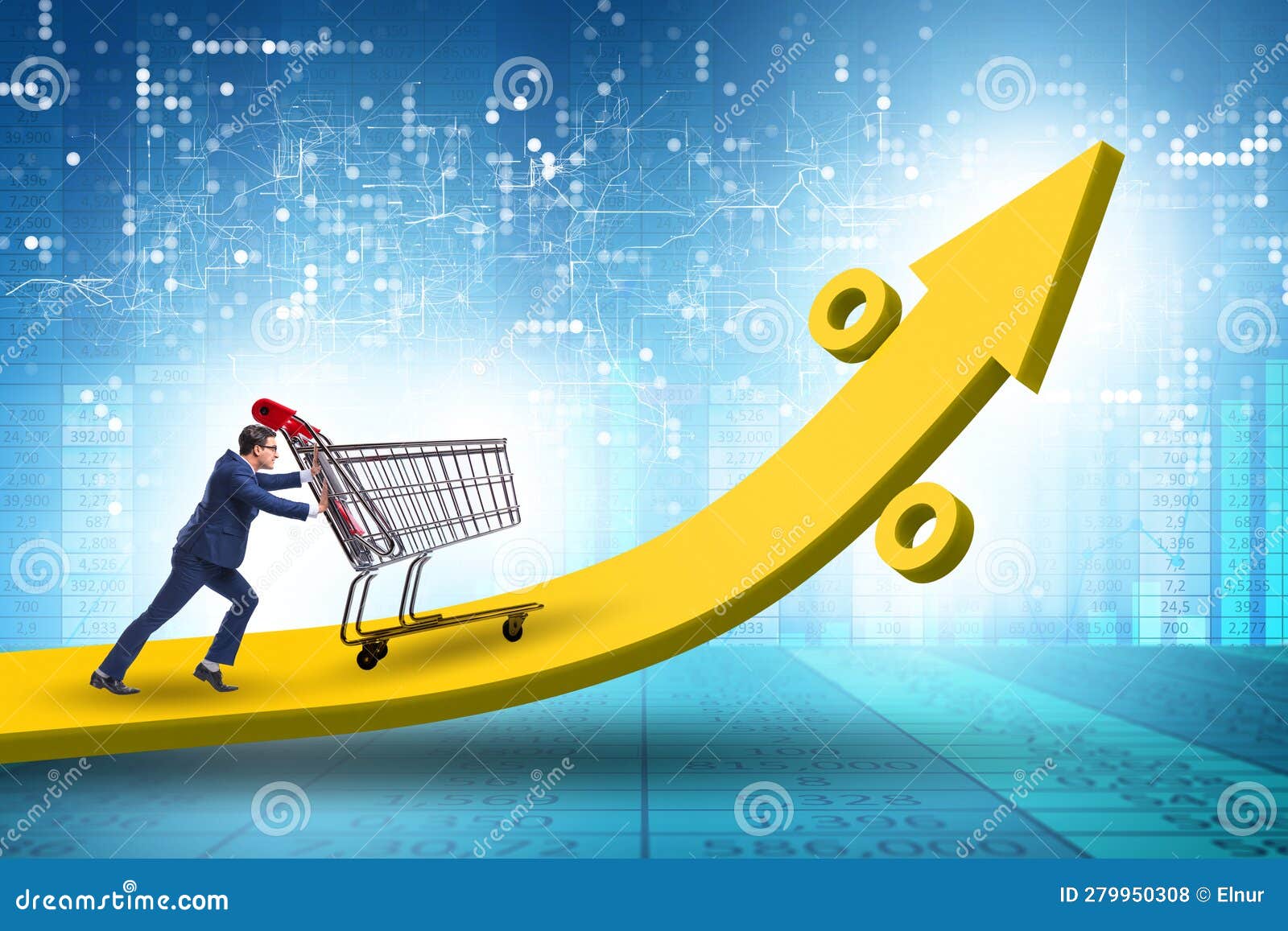 Man in High Grocery Inflation Concept Stock Photo - Image of mortgage ...