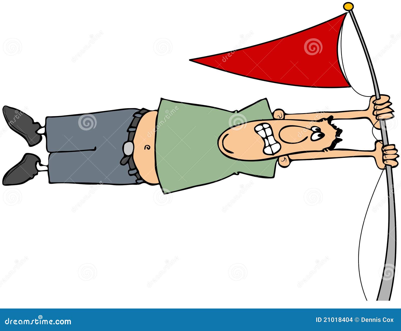 Man in a High Wind stock illustration. Illustration of cartoon - 21018404