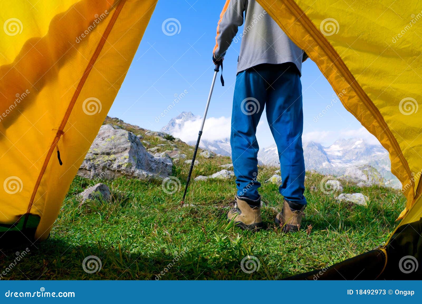 Man hiking stock image. Image of walk, hike, outdoor - 18492973