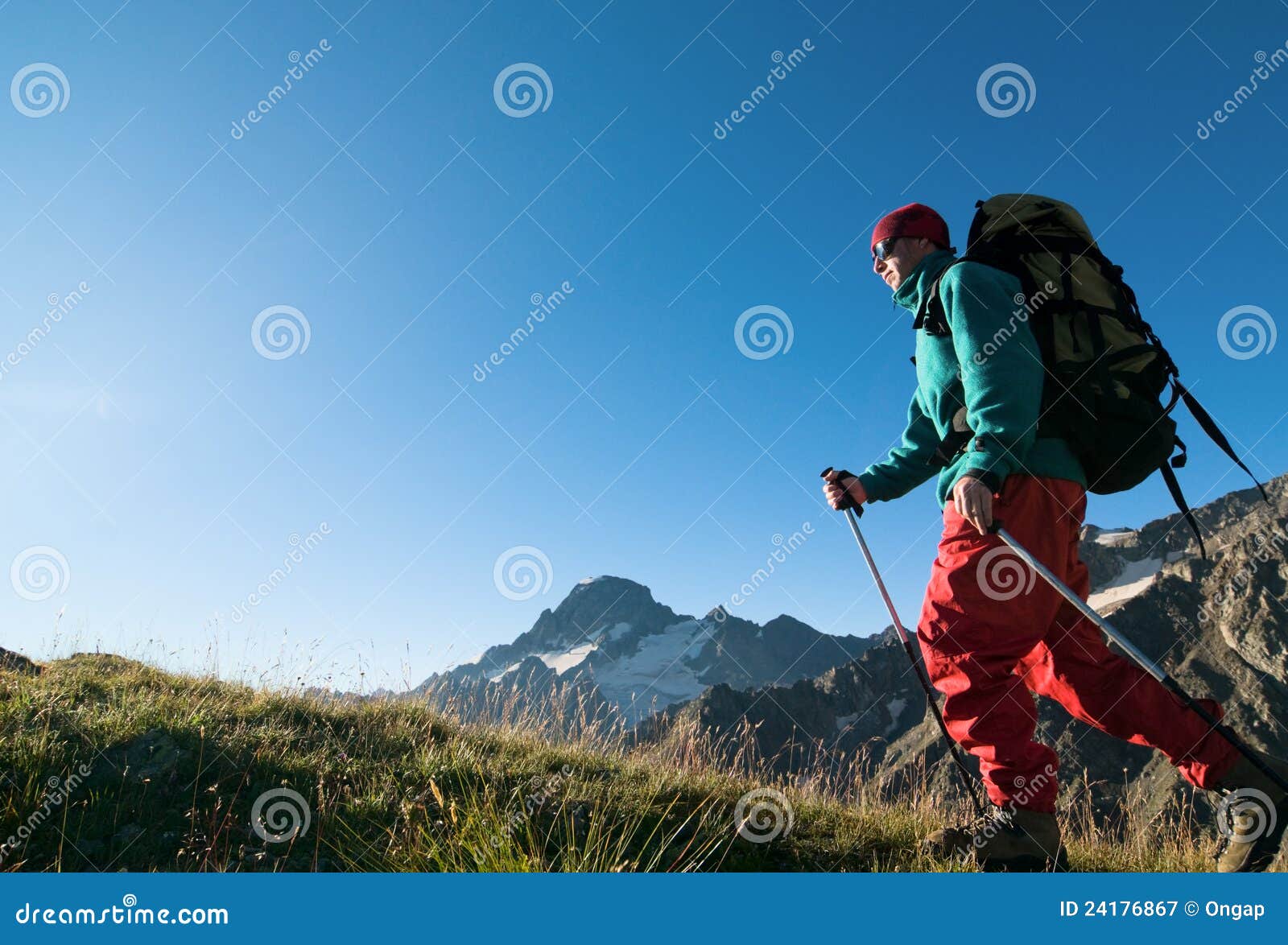 Man hiking stock image. Image of rock, adventure, rocky - 24176867