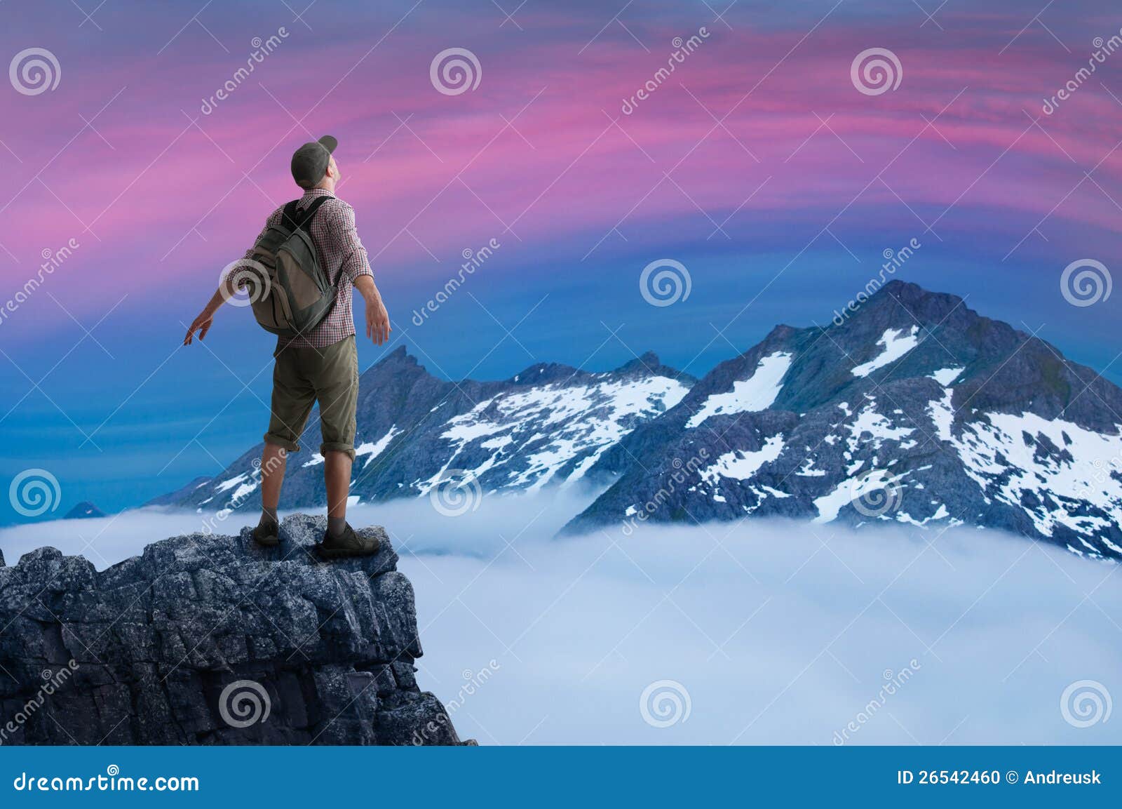Man hiking stock photo. Image of scenery, adventure, freedom - 26542460