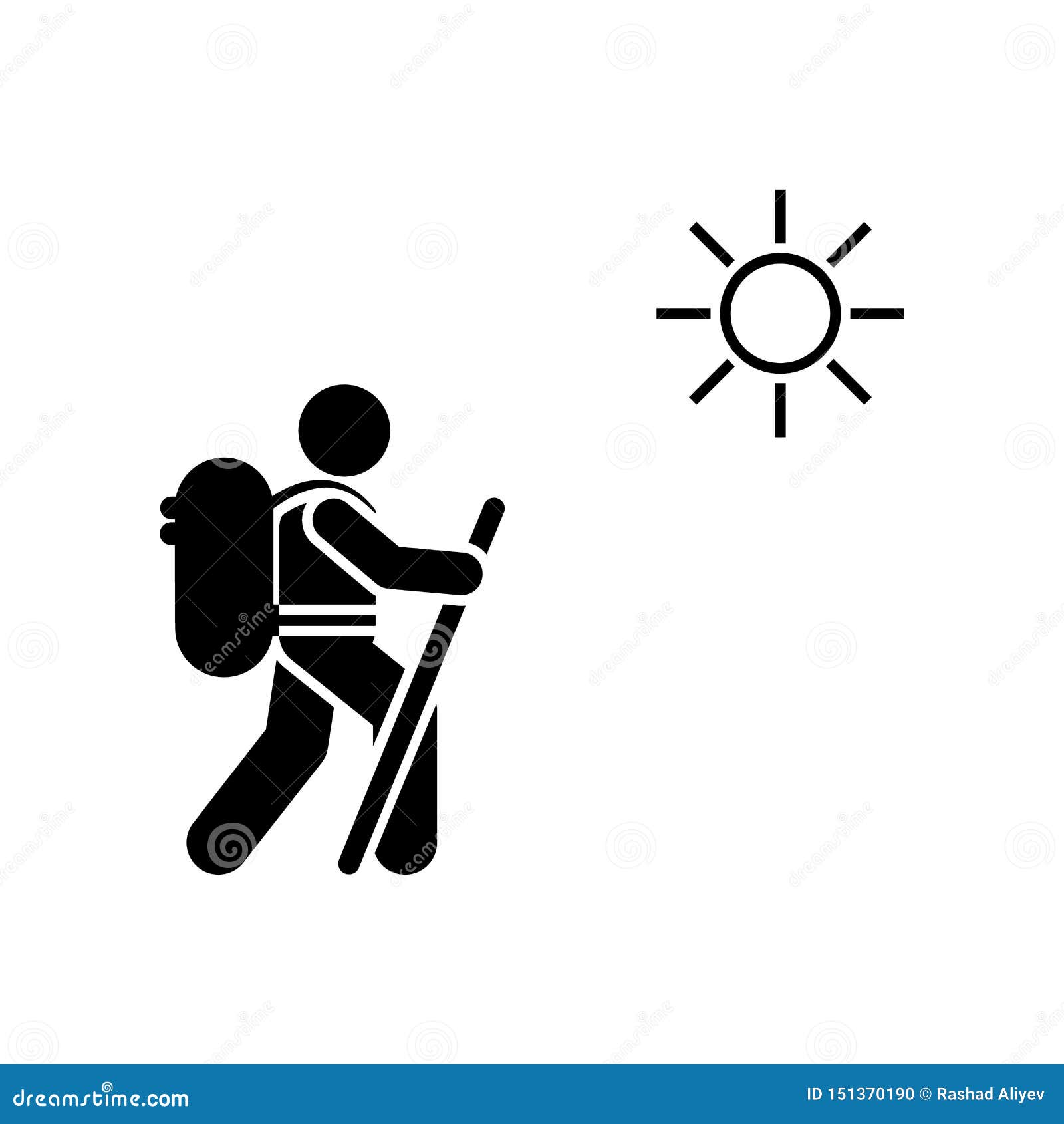 Man Hiking Backpack Adventure Icon. Element of Pictogram Adventure ...