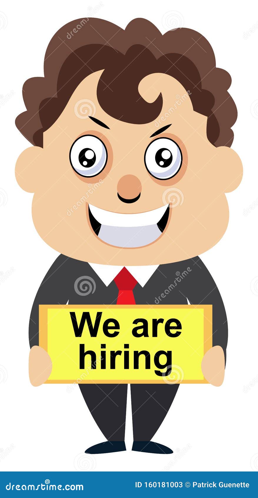 Man is Hiring, Illustration, Vector Stock Vector - Illustration of ...