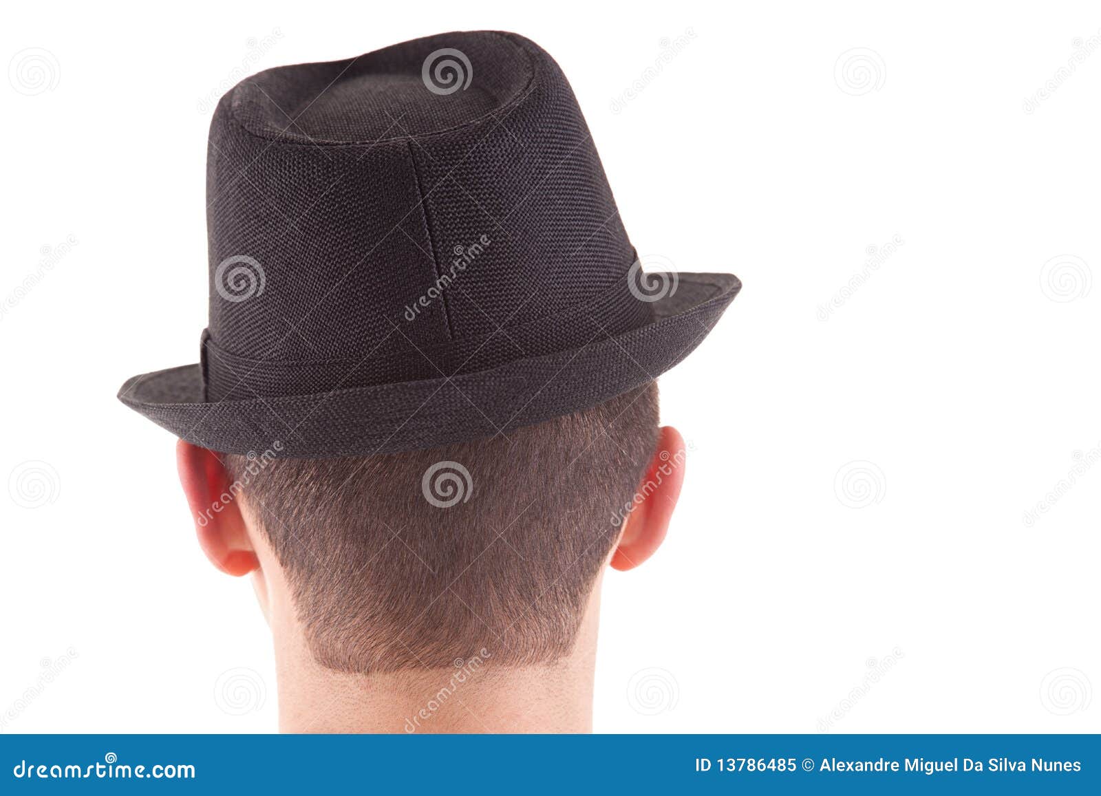 Man On His Back With A Black Hat On Stock Image - Image of back ...