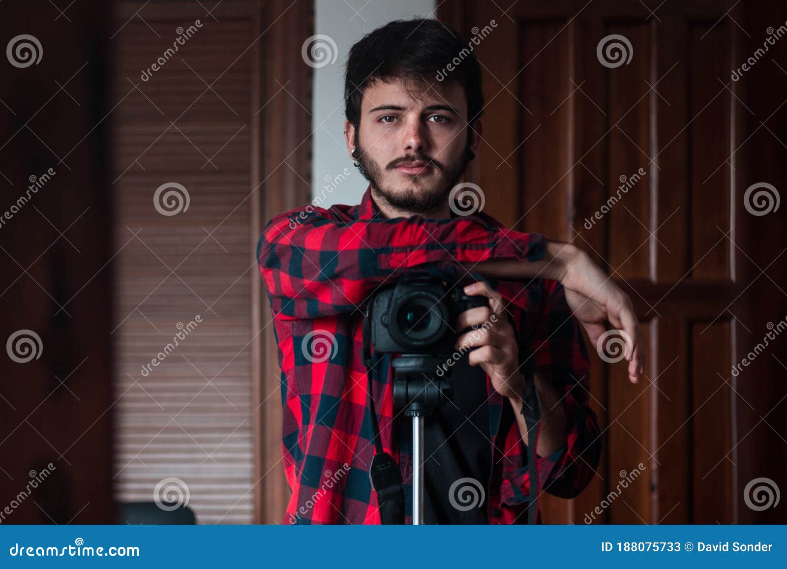 Man with his camera stock image. Image of attire, caucasian - 188075733