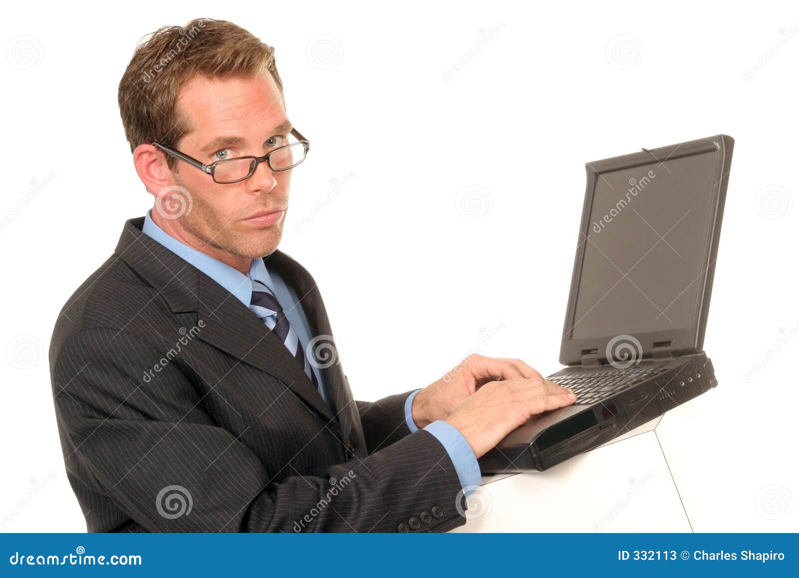 Man at his computer stock image. Image of dark, dude, manly - 332113