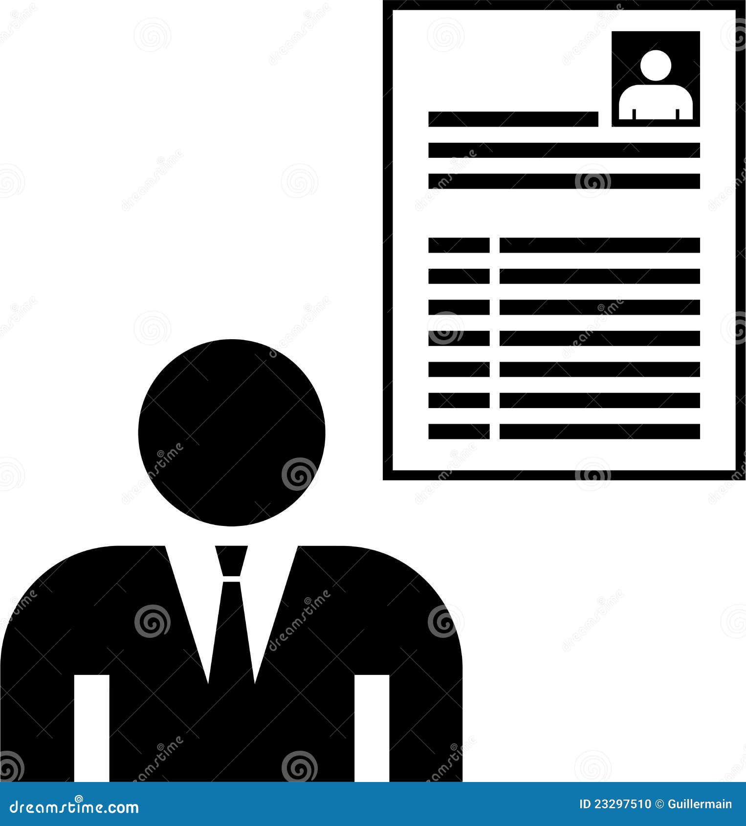 A man and his CV stock vector. Illustration of agreements - 23297510