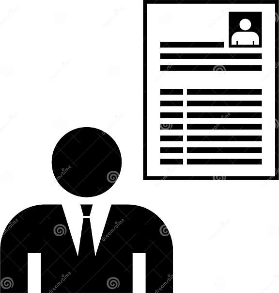 A man and his CV stock vector. Illustration of agreements - 23297510