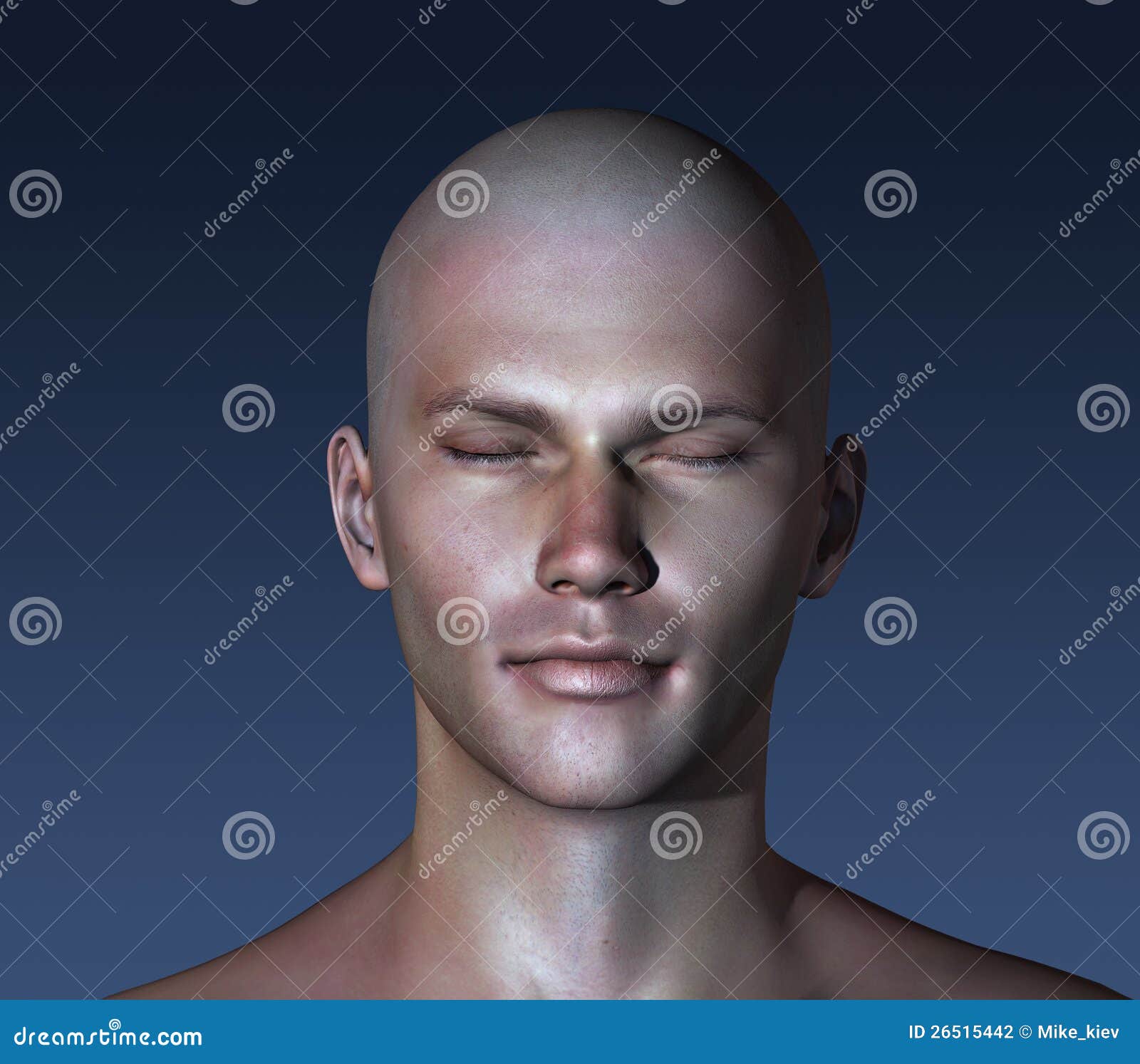 A man with his eyes closed stock illustration. Illustration of eyes ...
