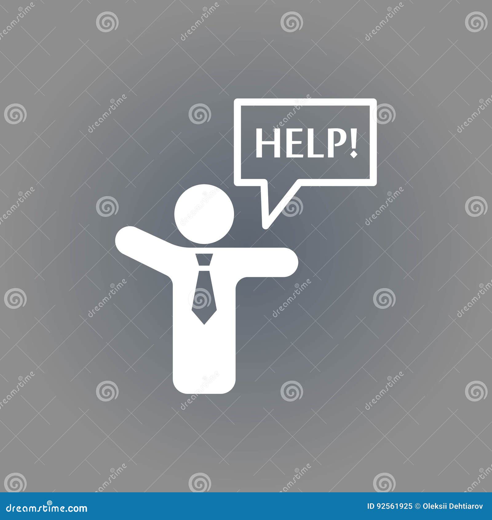 Man with His Hands Asks for Help Stock Vector - Illustration of idea ...