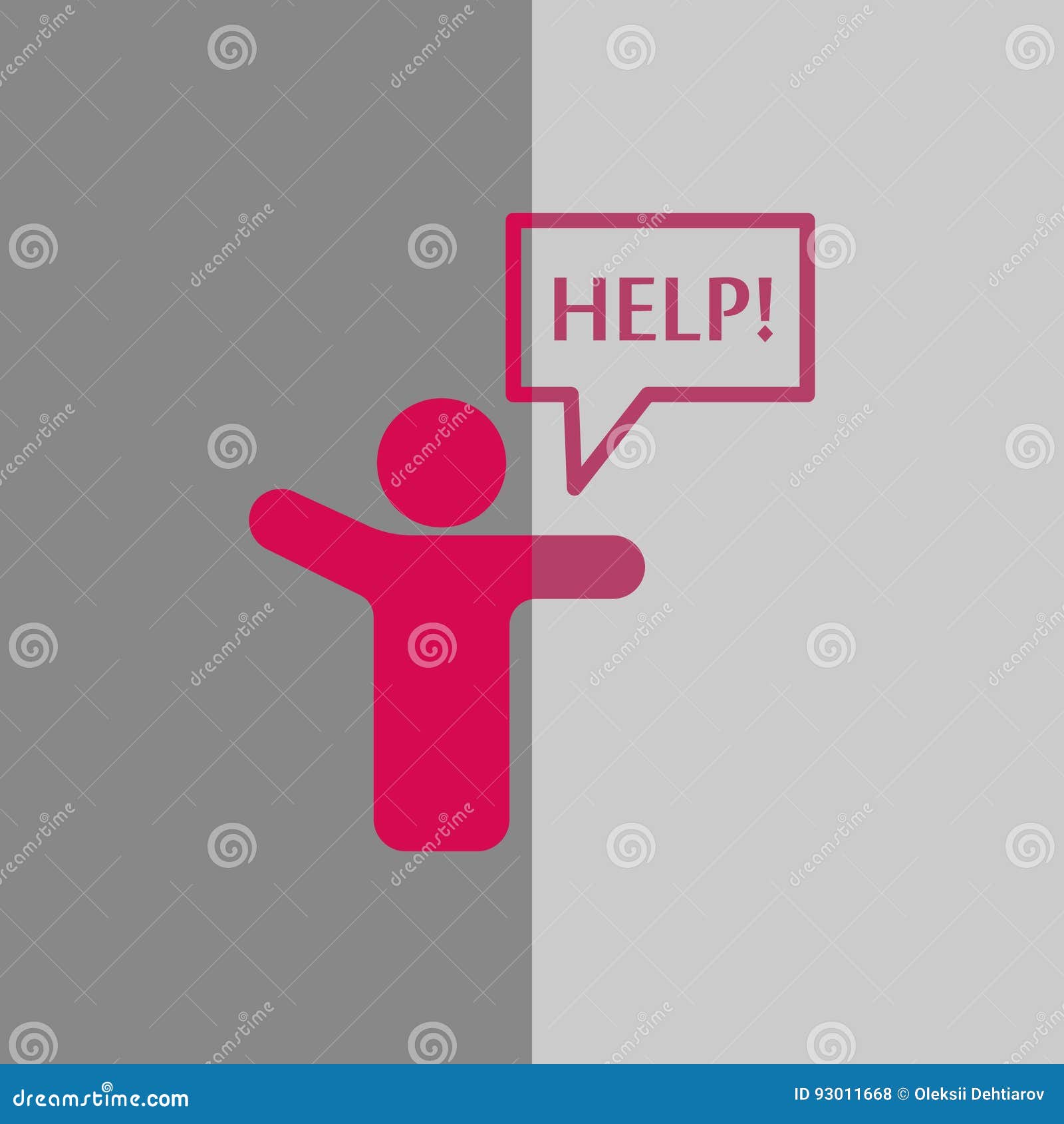 Man with His Hands Asks for Help Stock Vector - Illustration of ...
