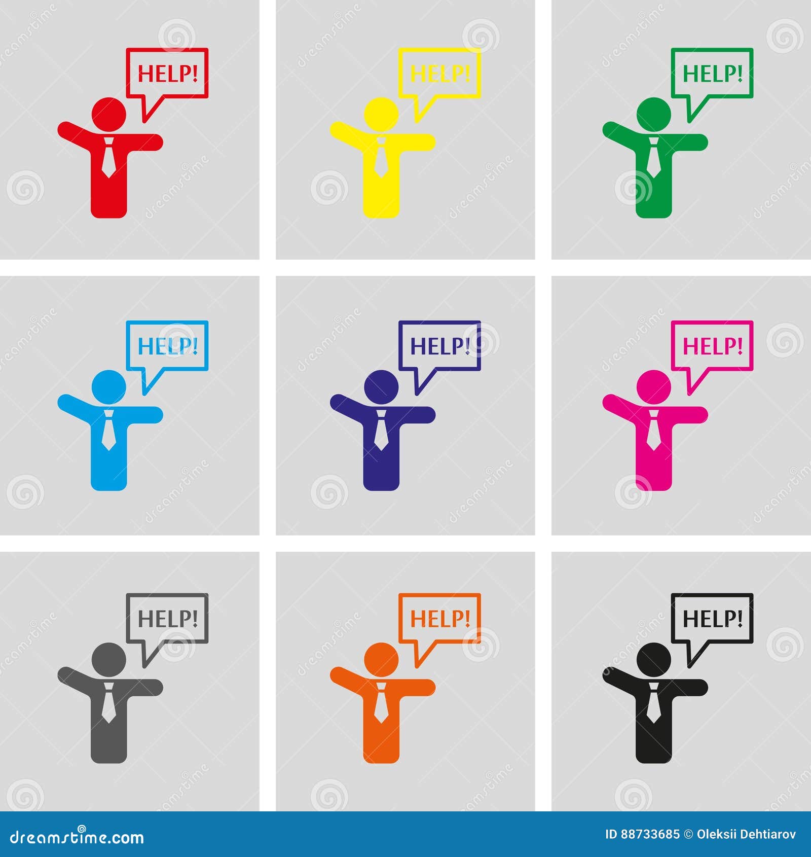 Man with His Hands Asks for Help Stock Vector - Illustration of ...