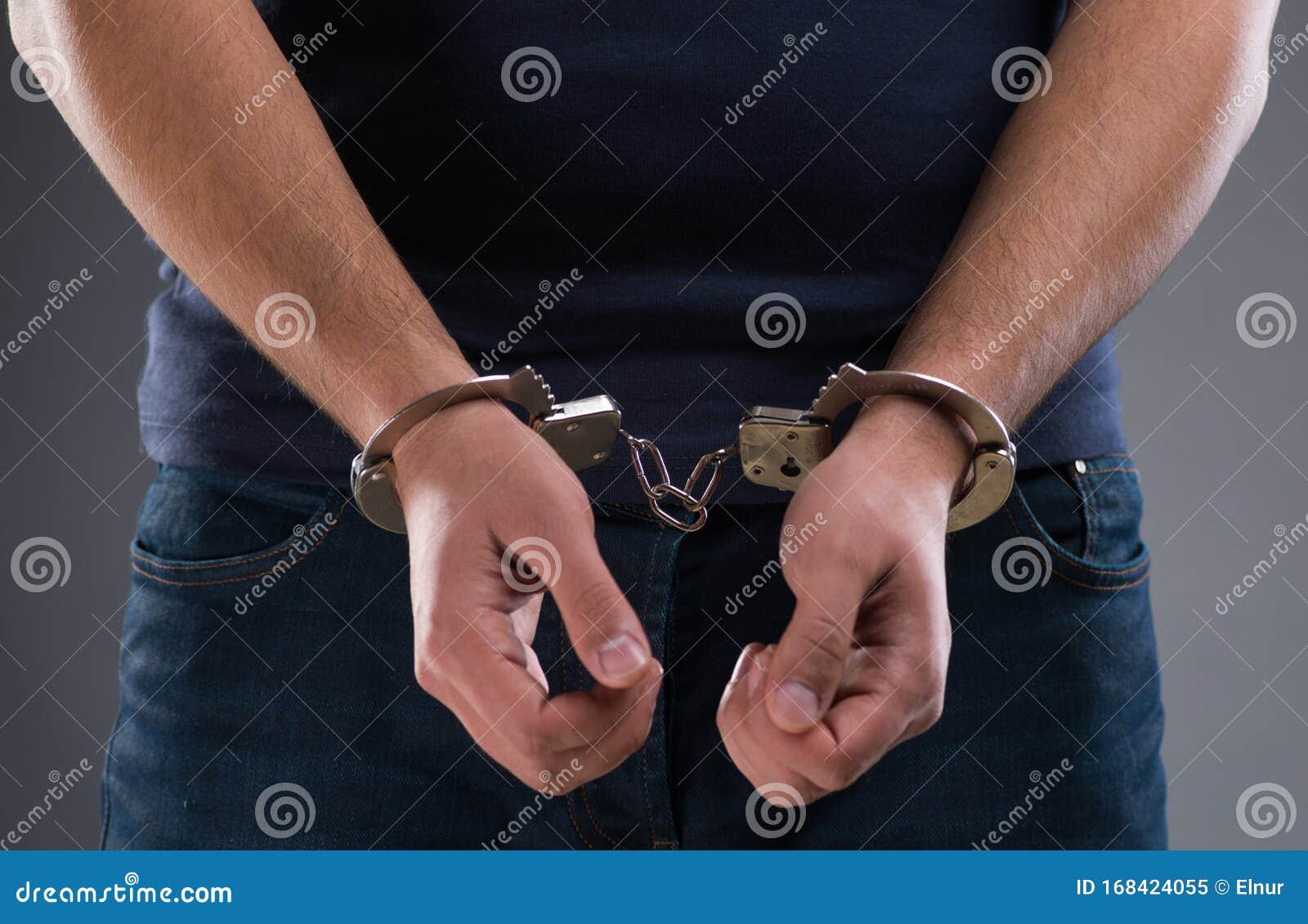 Man with His Hands Handcuffed in Criminal Concept Stock Image - Image ...