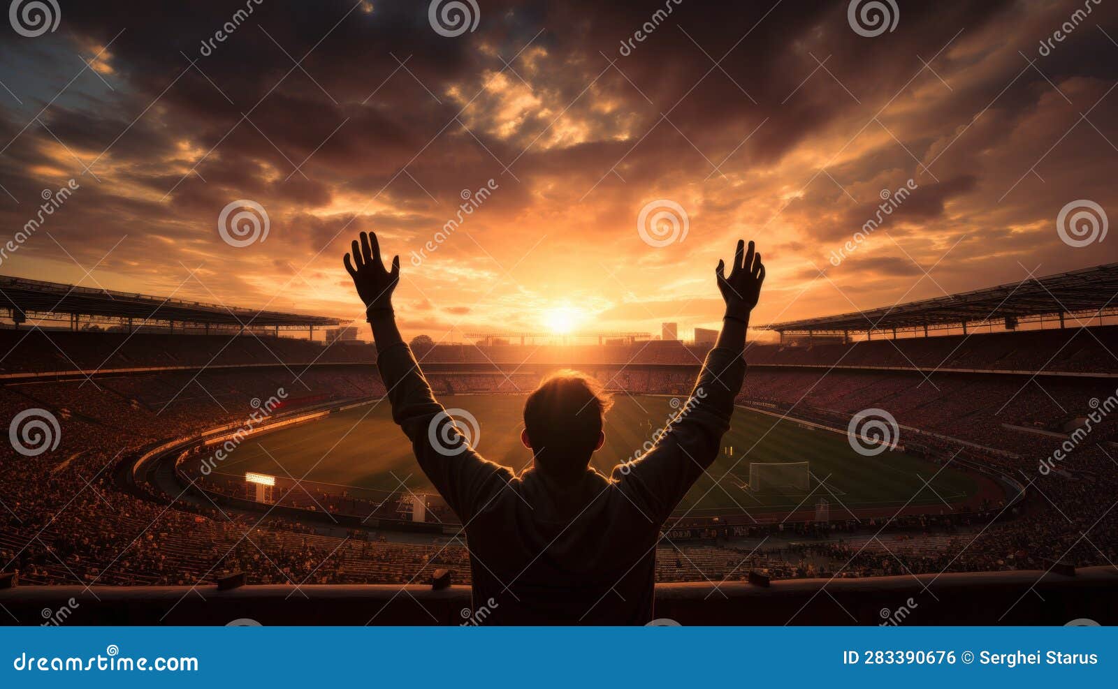A Man with His Hands Up in the Air. Generative AI Image. Stock ... A Man with His Hands Up in the Air. Generative AI Image. Stock ...
