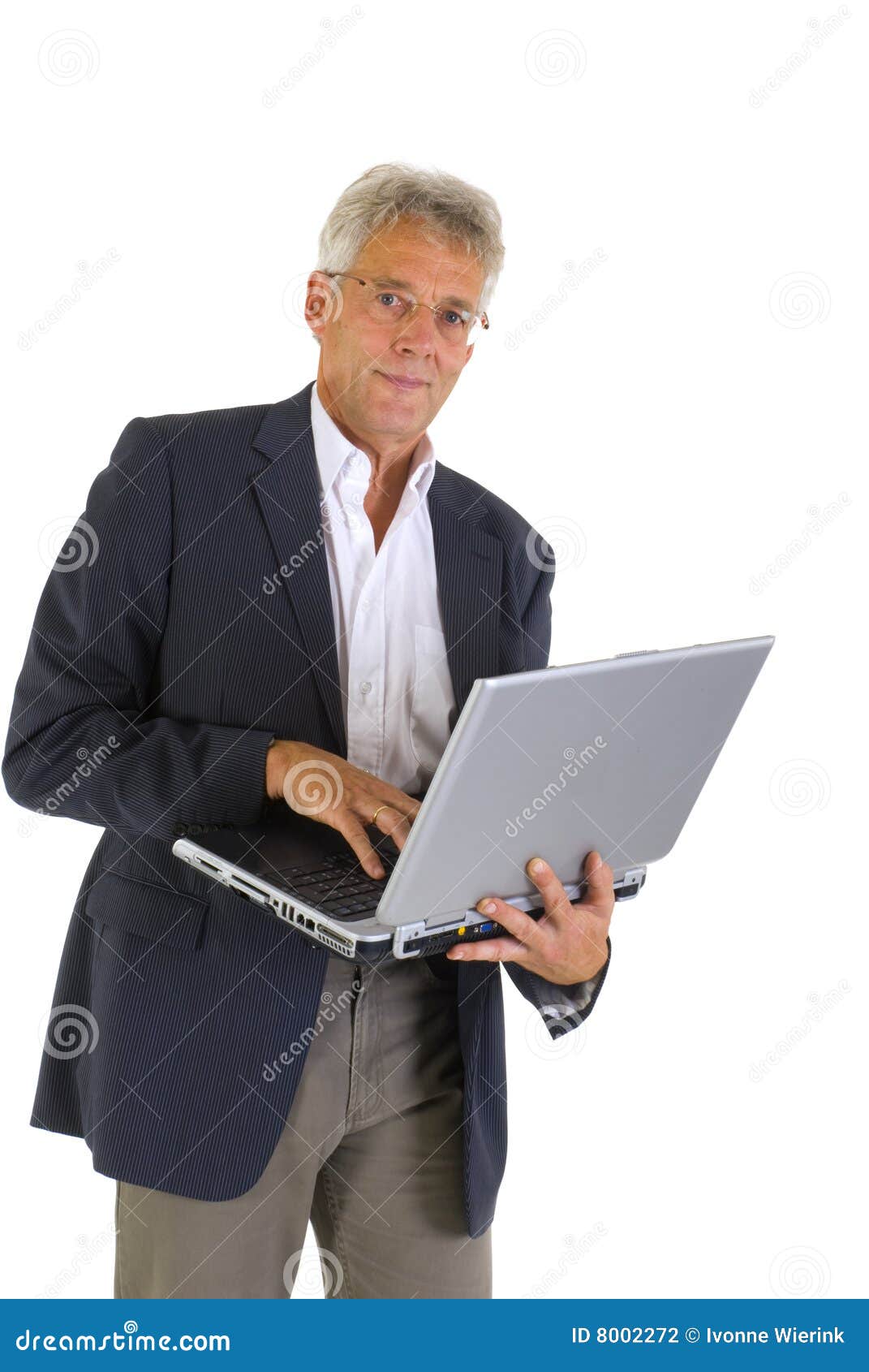 Man with his laptop stock photo. Image of glasses, office - 8002272