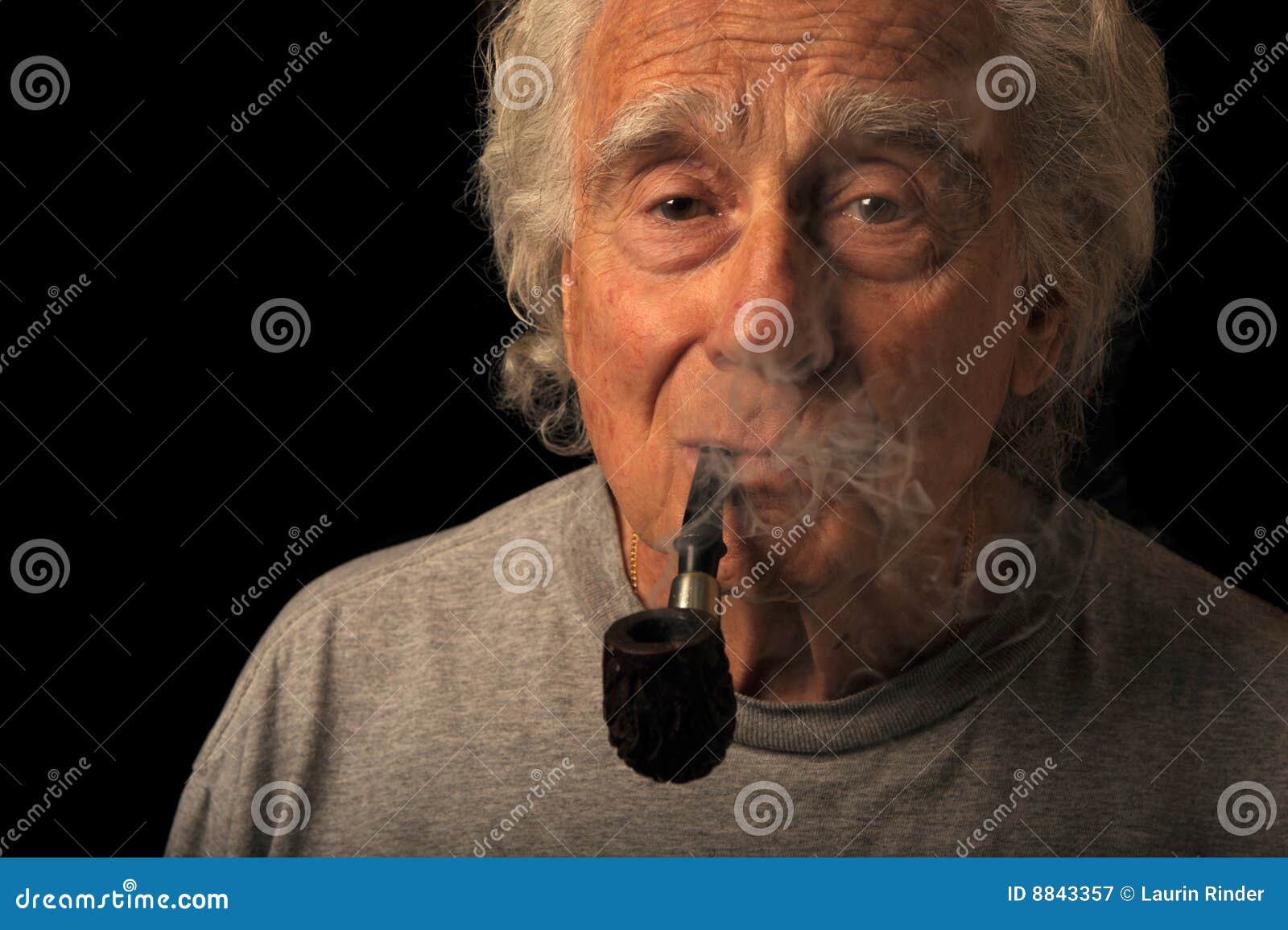 Man and His Pipe stock image. Image of hair, peaceful - 8843357