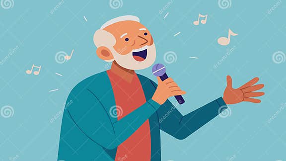 A Man in His 70s Confidently Hitting High Notes with a Strong and ... A Man in His 70s Confidently Hitting High Notes with a Strong and ...