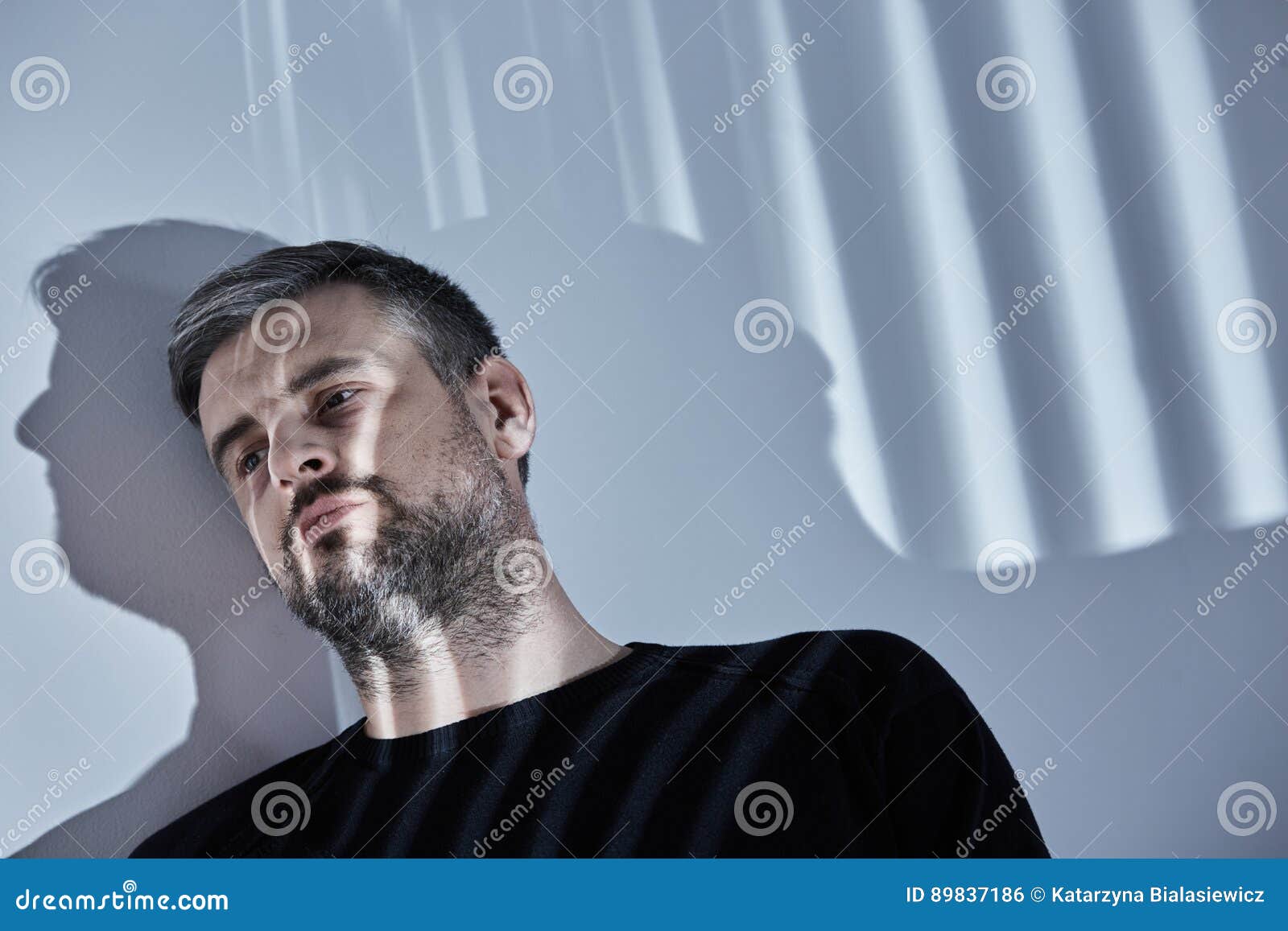 Man and his shadow stock photo. Image of aged, separation - 89837186