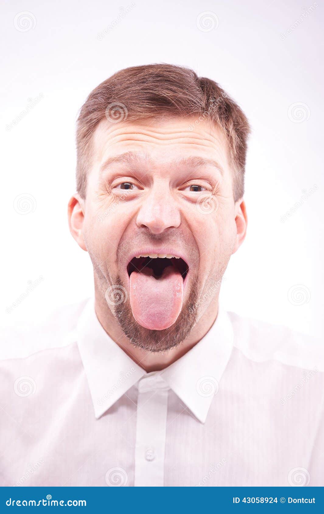 Man with his tongue out stock photo. Image of happiness - 43058924