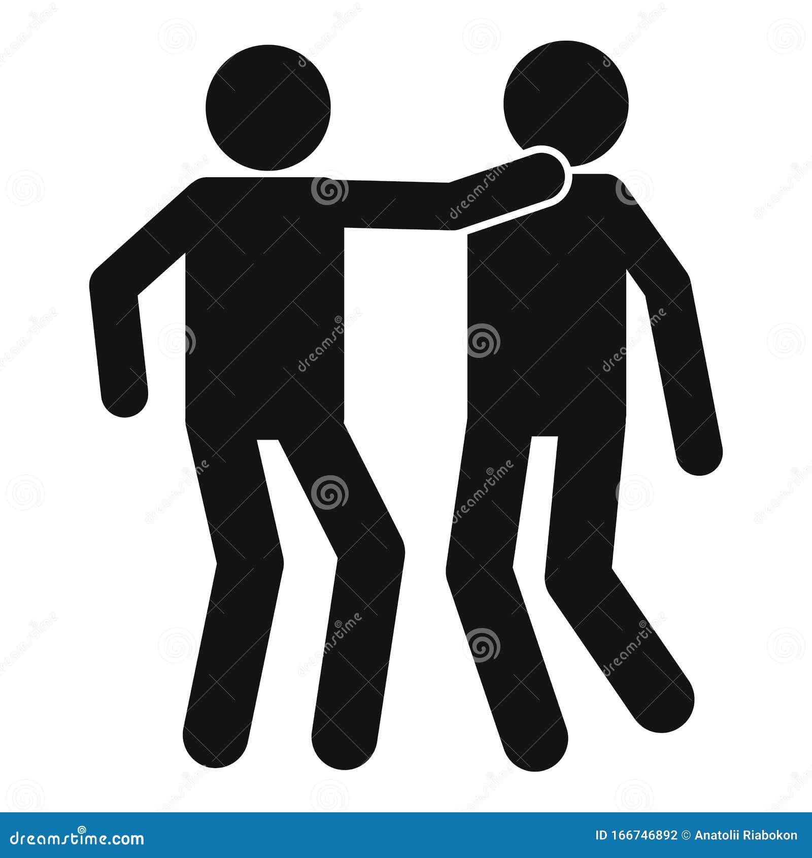 Man Hit Boy Icon, Simple Style Stock Vector - Illustration of brutal ...