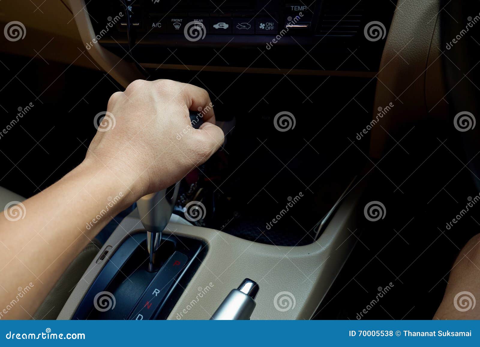 Man hold car gear. stock photo. Image of black, instrument - 70005538