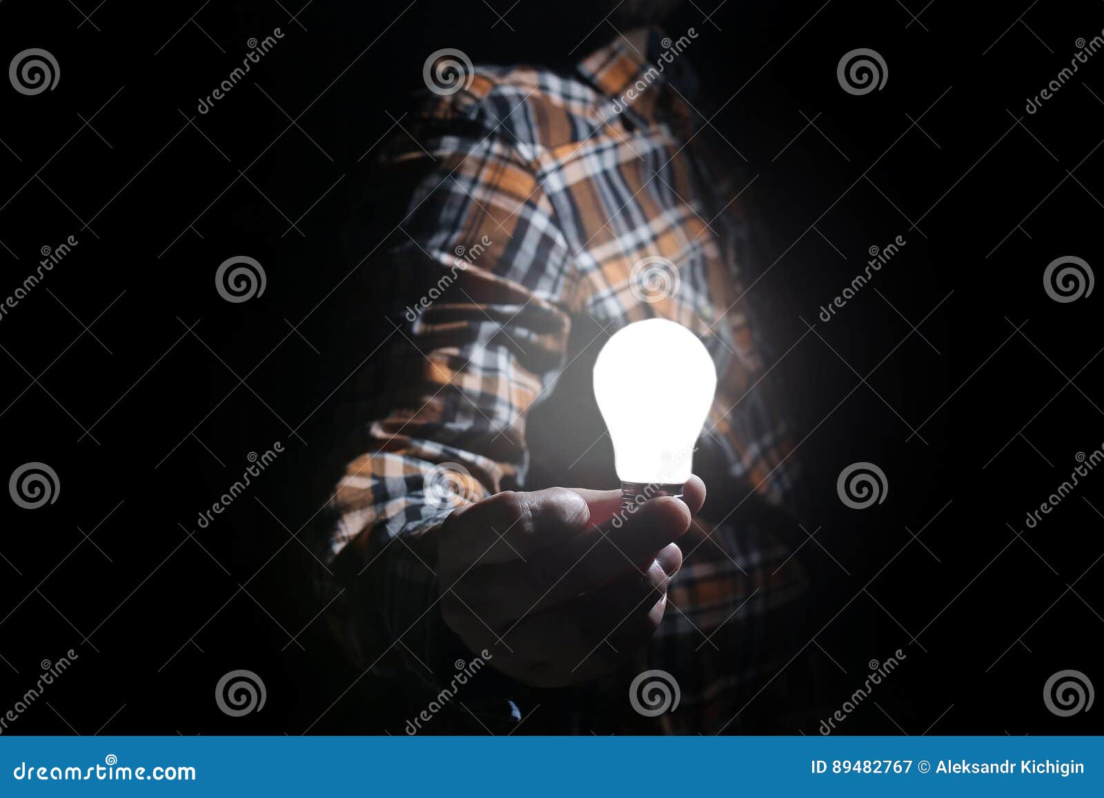 Man hold glow lamp in hand stock image. Image of elegant - 89482767