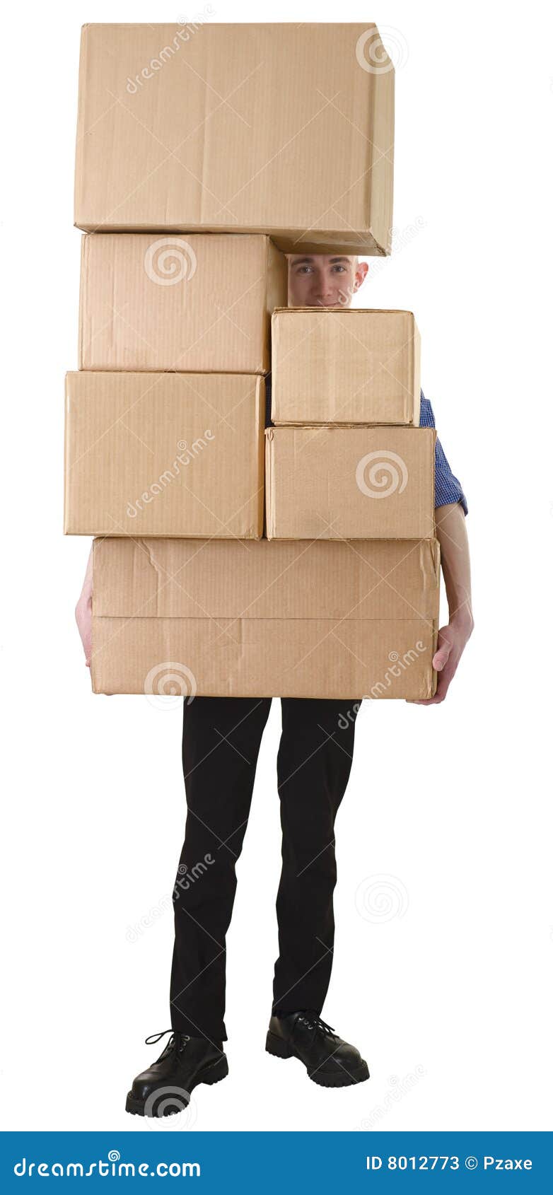 Pile Of Cardboard Boxes On White Background With Box Shadow Royalty ...