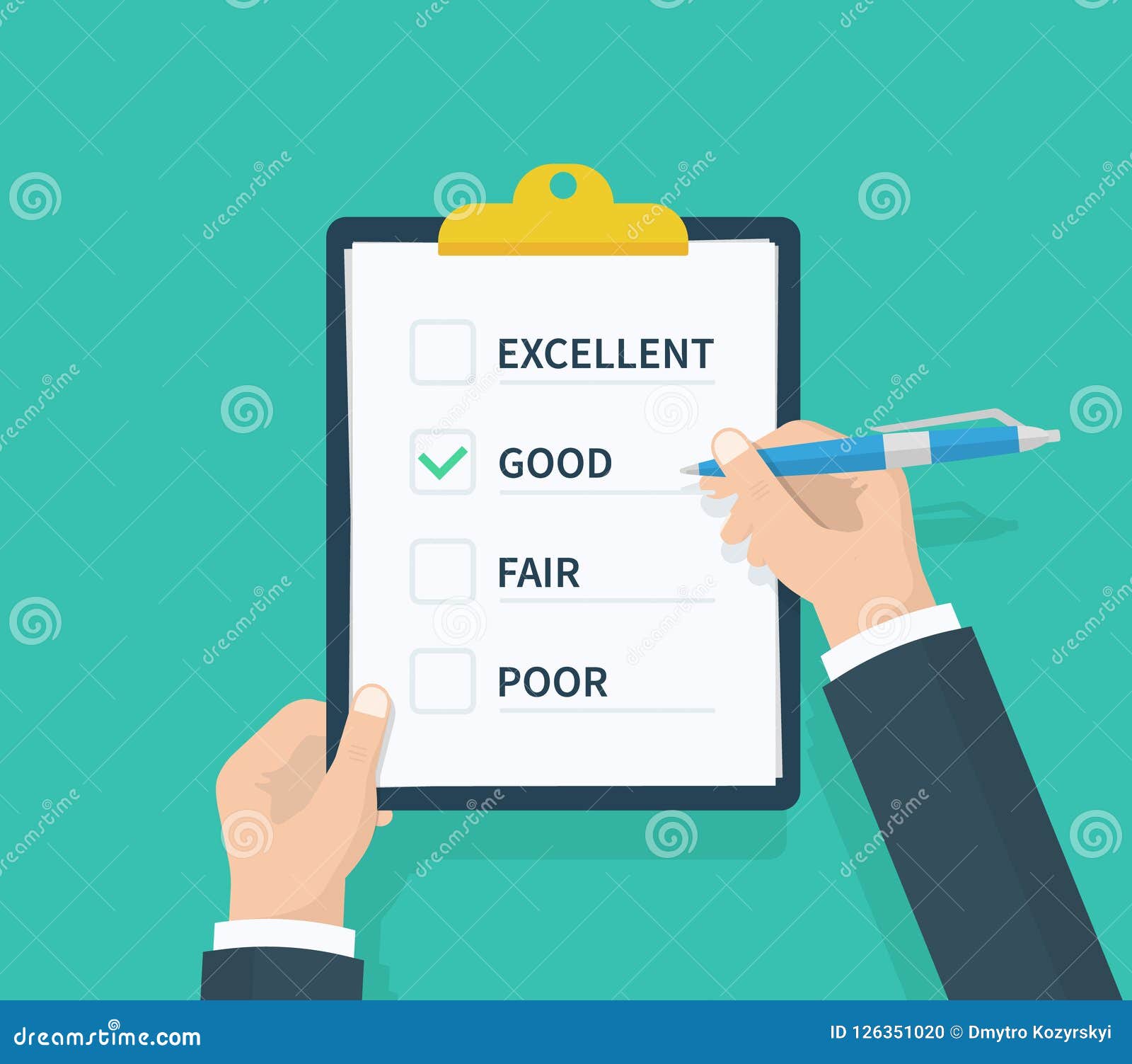 Man Hold Quality Check Clipboard with Checklist. Questionnaire, Survey ... Man Hold Quality Check Clipboard with Checklist. Questionnaire, Survey ...