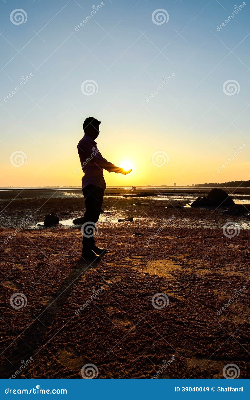 Man hold the sun stock image. Image of peaceful, golden - 39040049
