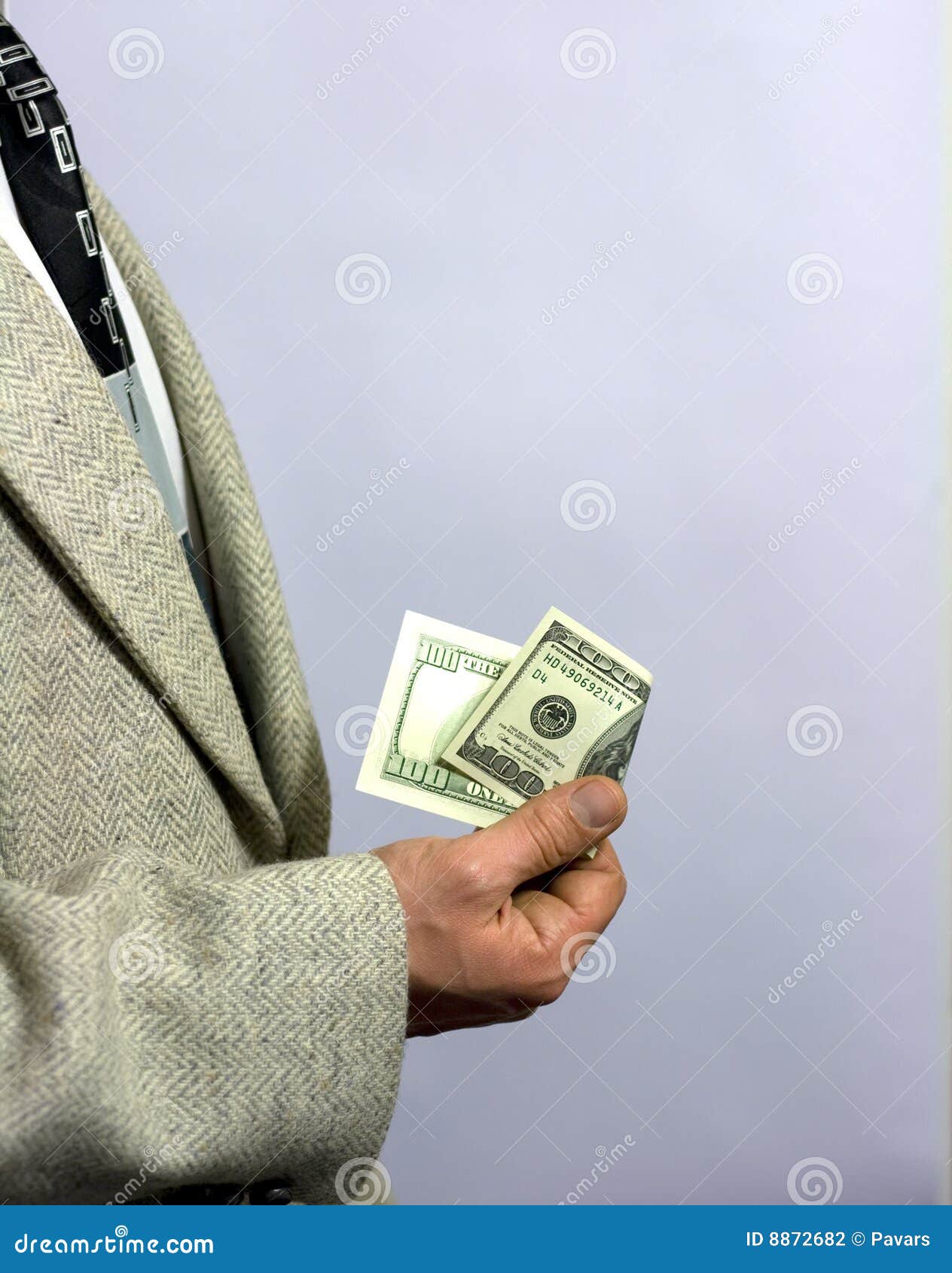 Man Holding a 100 USD Banknote Stock Photo - Image of debit, payment ...