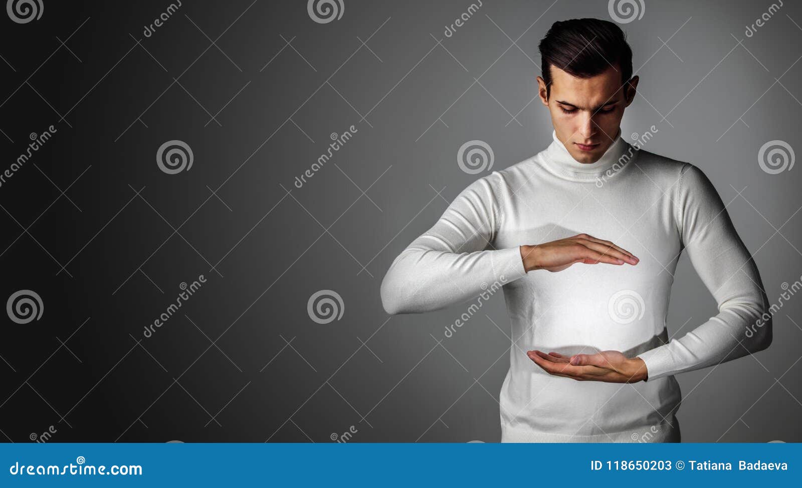 Man Holding Abstract Glowing Object Stock Image - Image of energy, hand ...