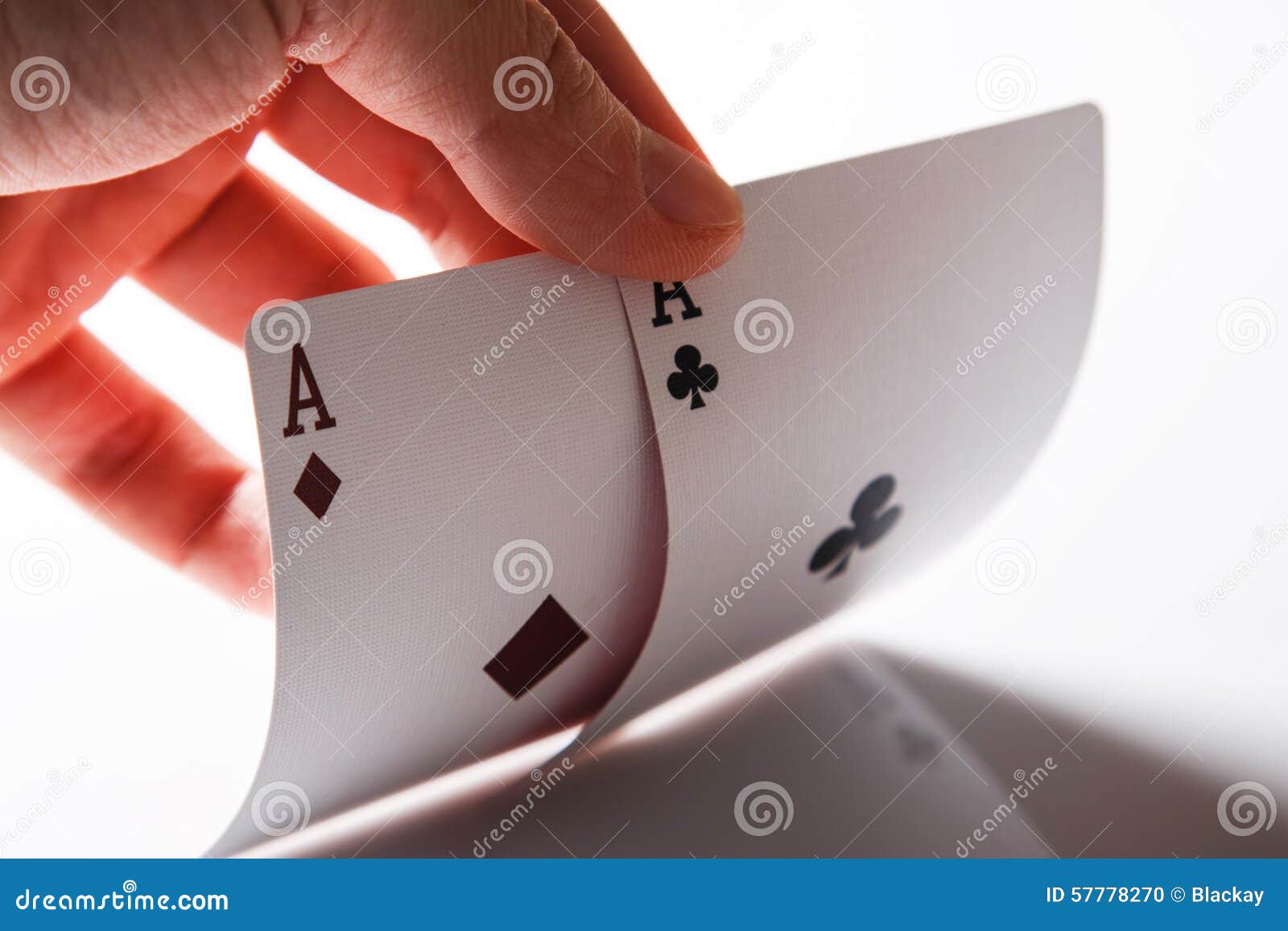 Man holding aces in hand stock photo. Image of player - 57778270