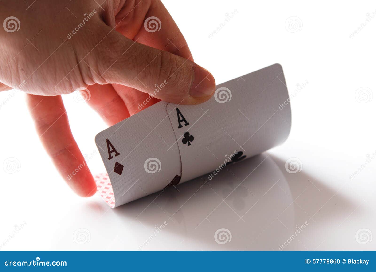 Man holding aces in hand stock photo. Image of leisure - 57778860
