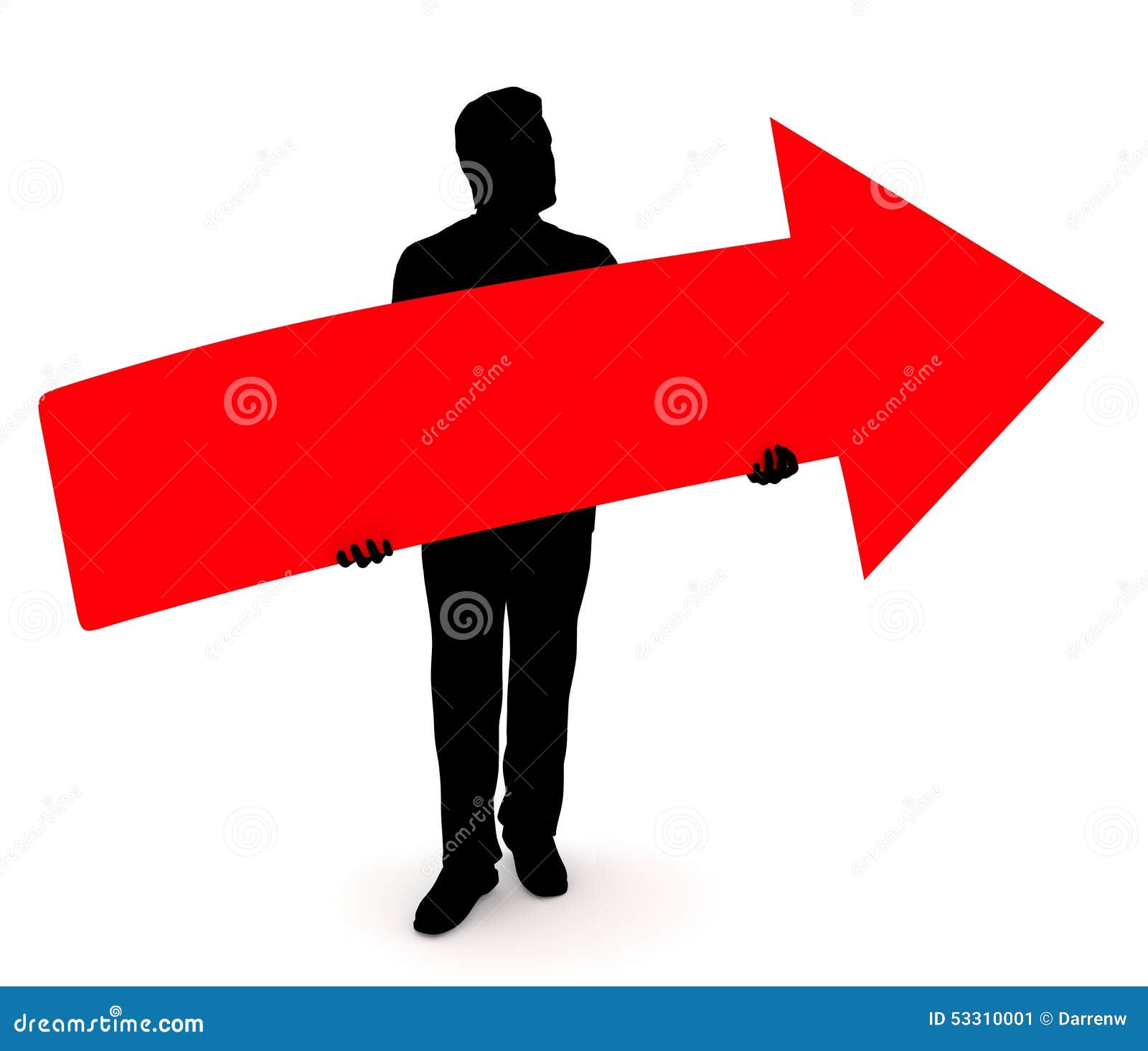 Man holding arrow stock illustration. Illustration of illustrated ...