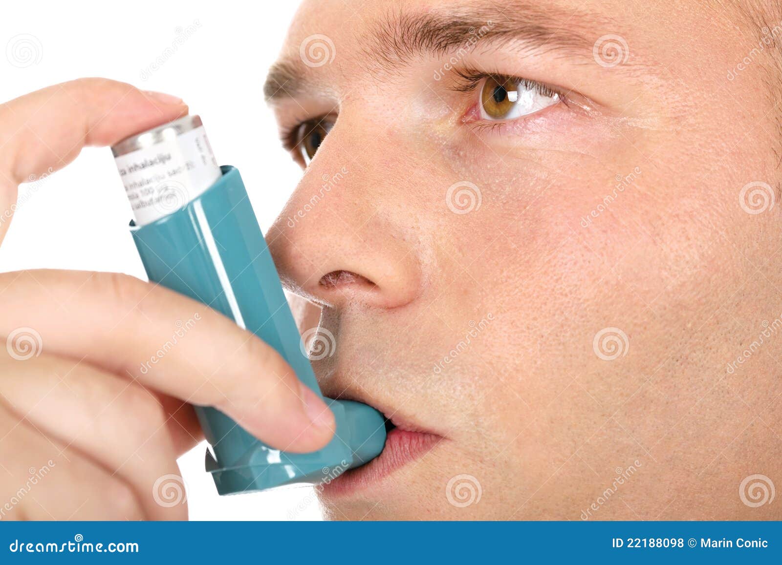 Man Holding Asthma Medicine Inhaler Stock Photo - Image of help ...