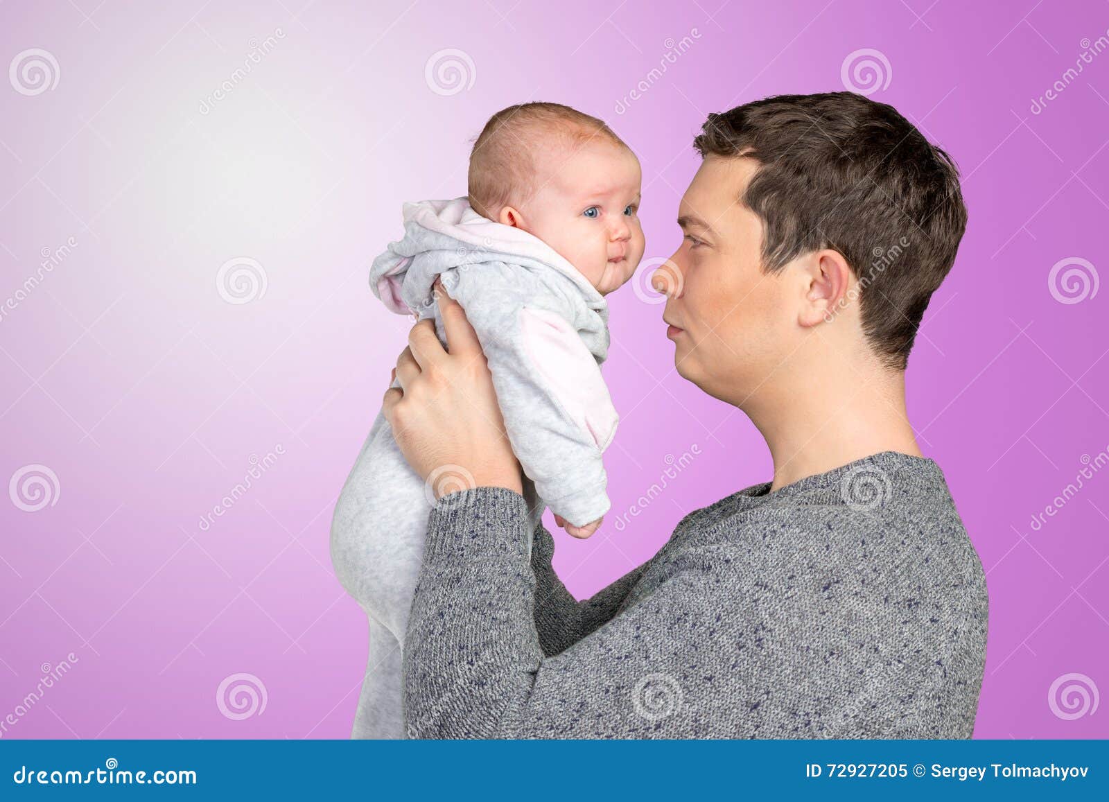 Man holding a baby stock image. Image of love, isolated - 72927205