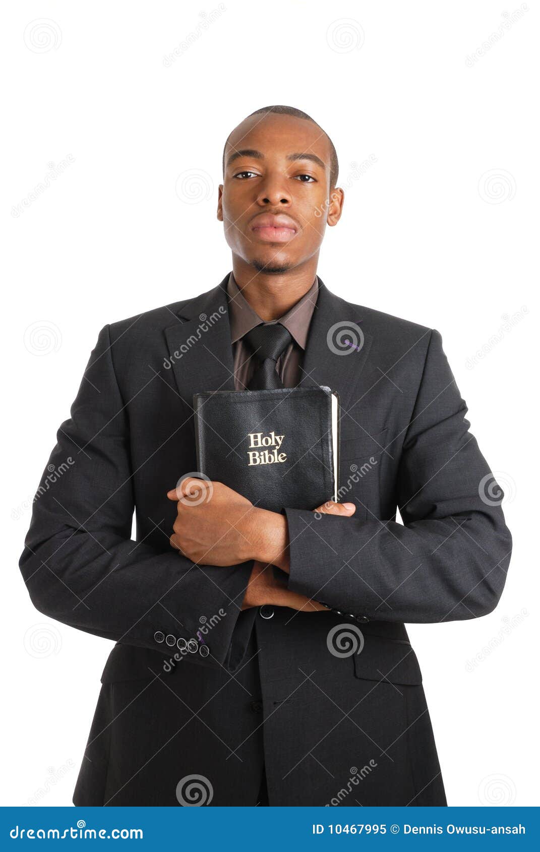 Man Holding a Bible Showing Commitment Stock Image - Image of firm ...