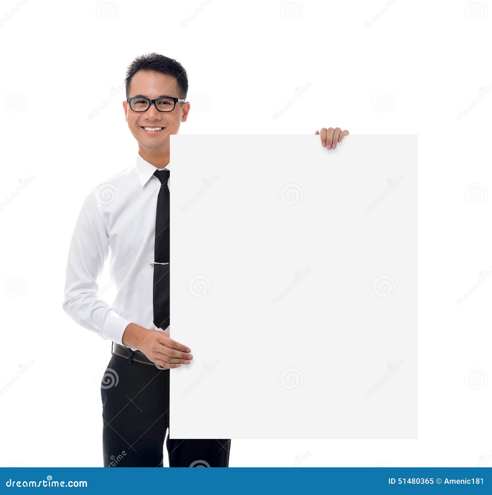 Man holding billboard stock image. Image of showing, board - 51480365