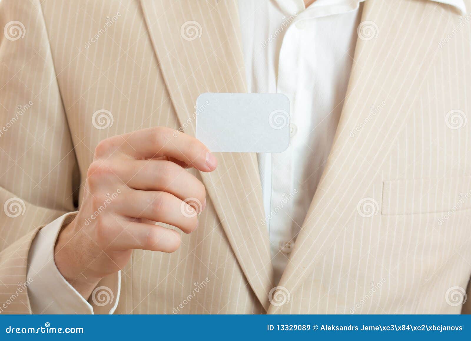 Man holding blank card stock image. Image of holding - 13329089