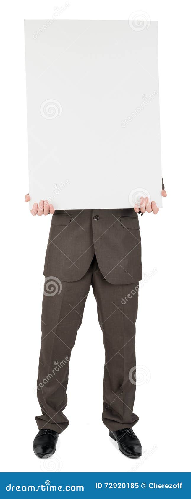 Man holding blank poster stock image. Image of teaching - 72920185