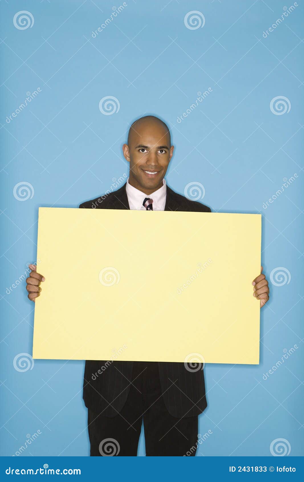Man holding blank sign. stock image. Image of promote - 2431833