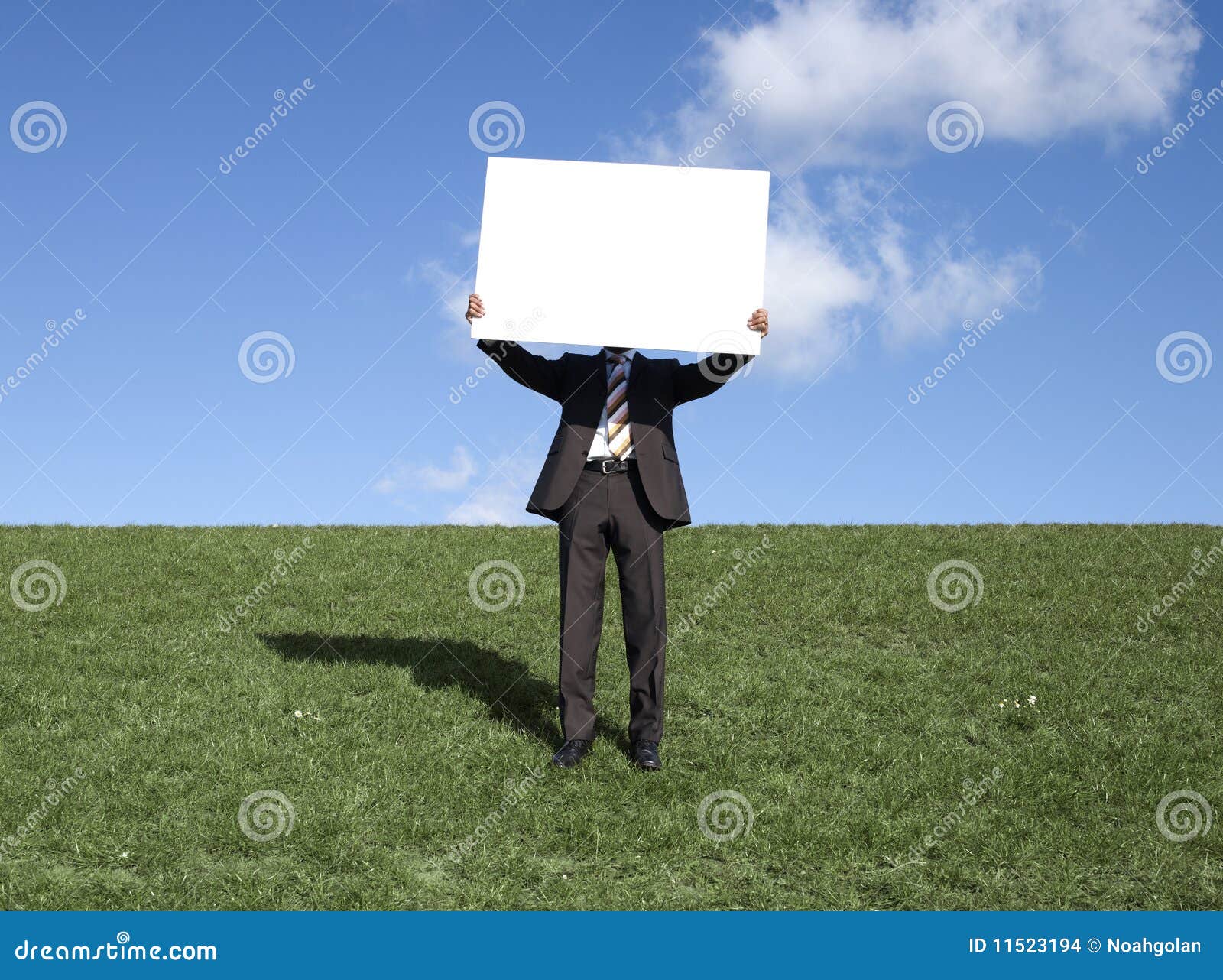 Man holding board stock photo. Image of green, business - 11523194