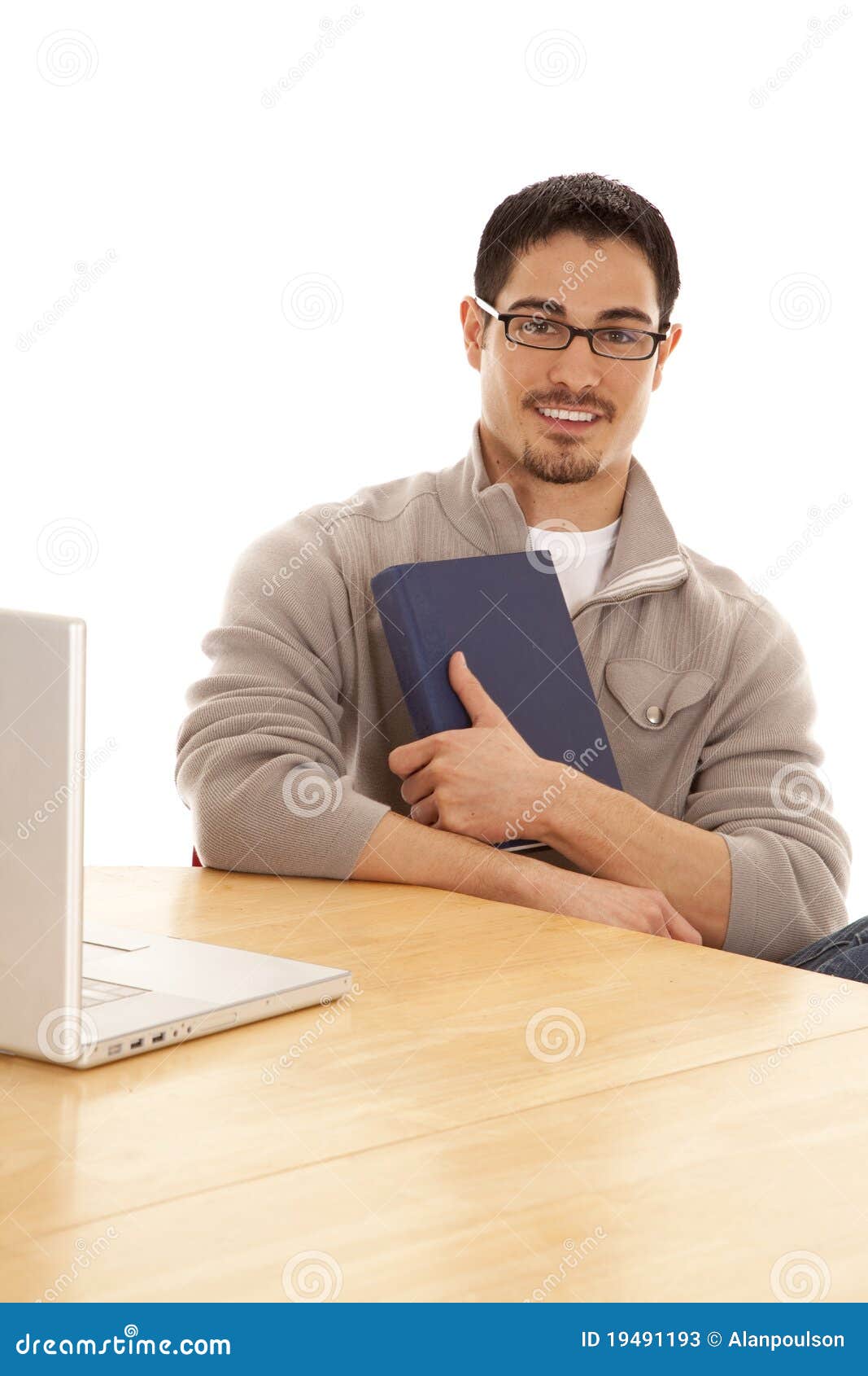 Man holding book in arms stock image. Image of caucasian - 19491193