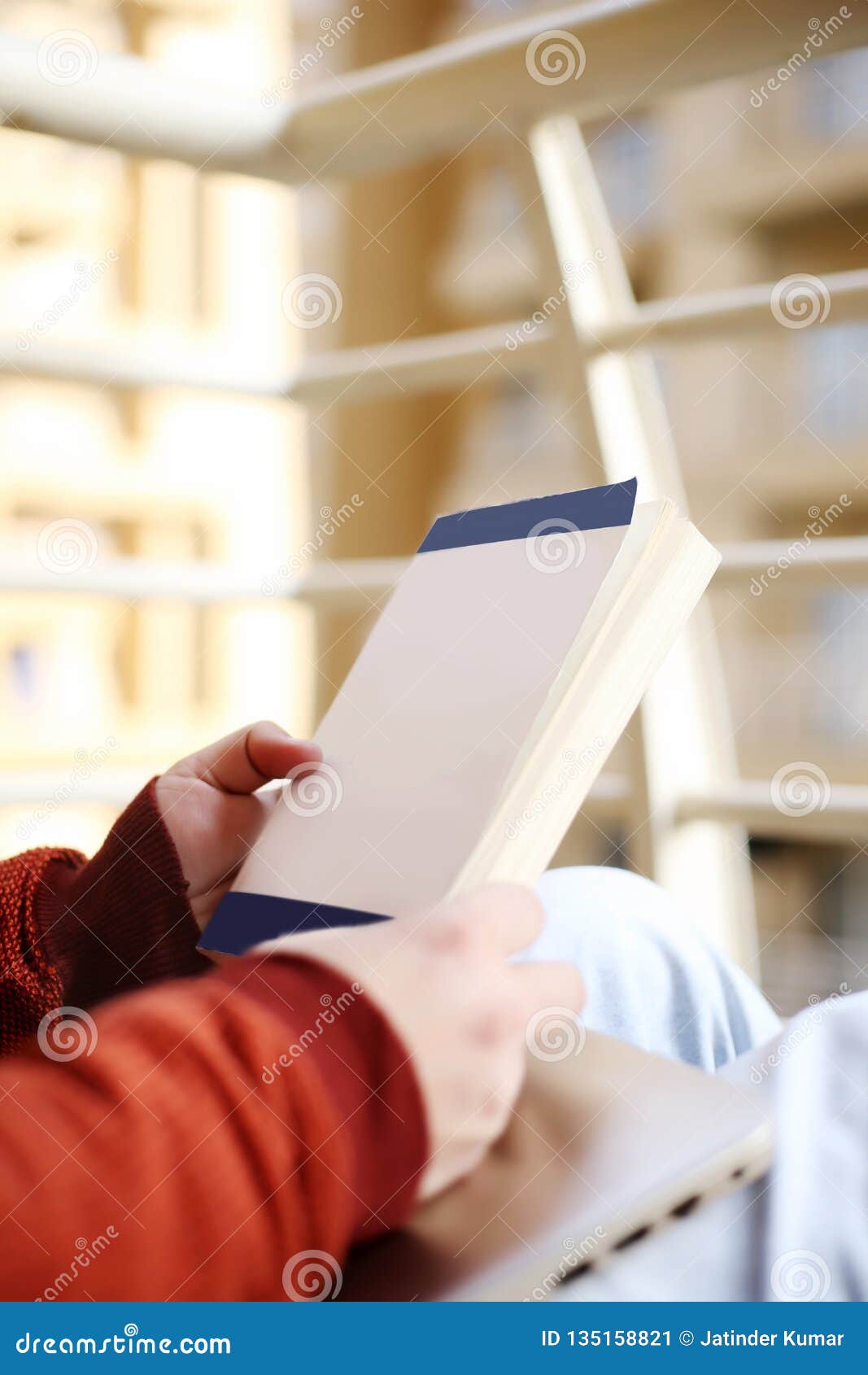 Man is Holding Book in Hand Stock Image - Image of internet, diary ...