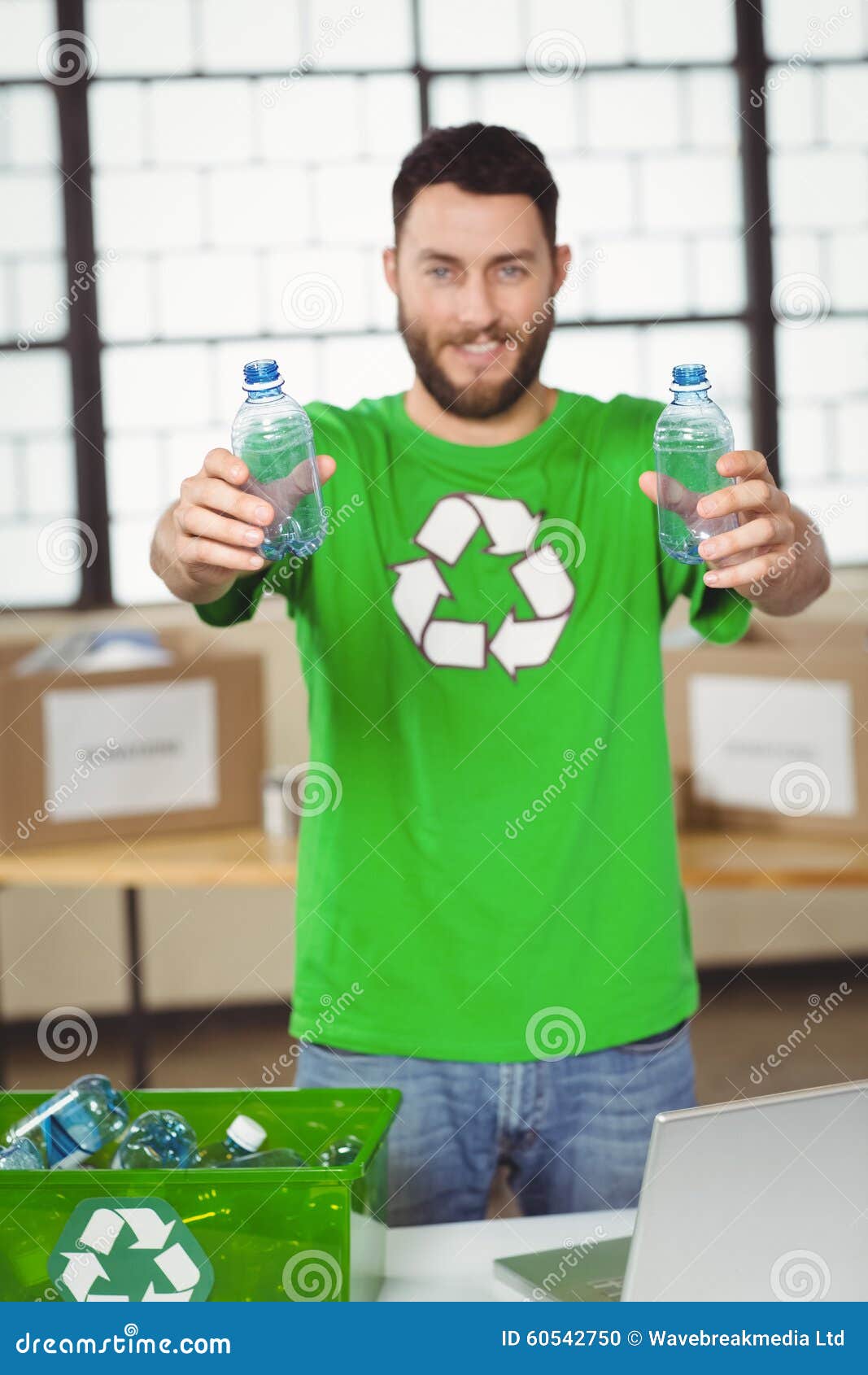 Man Holding Bottles Standing Office Stock Photos - Free & Royalty-Free ...