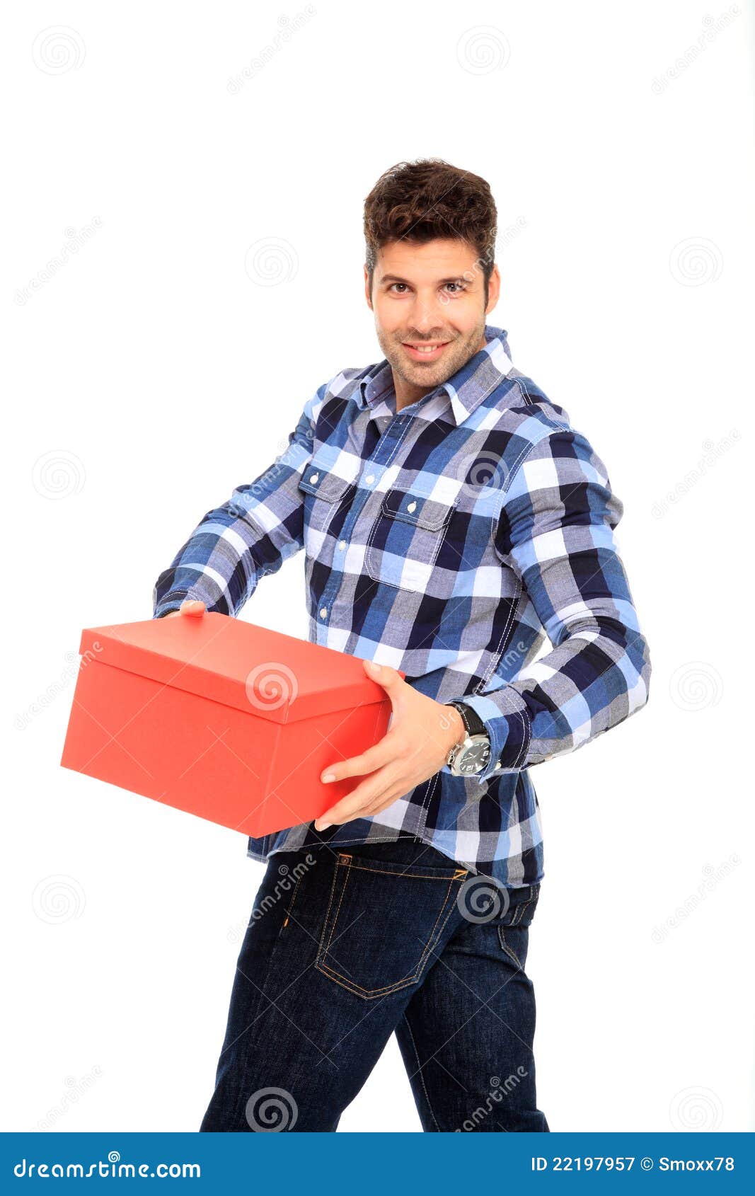 Man holding a box stock image. Image of style, holding - 22197957
