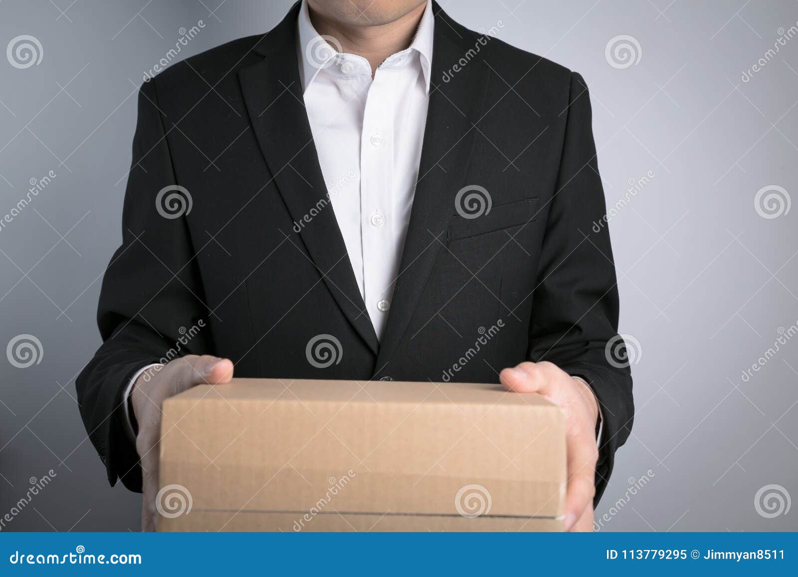 Man holding a box stock image. Image of package, service - 113779295