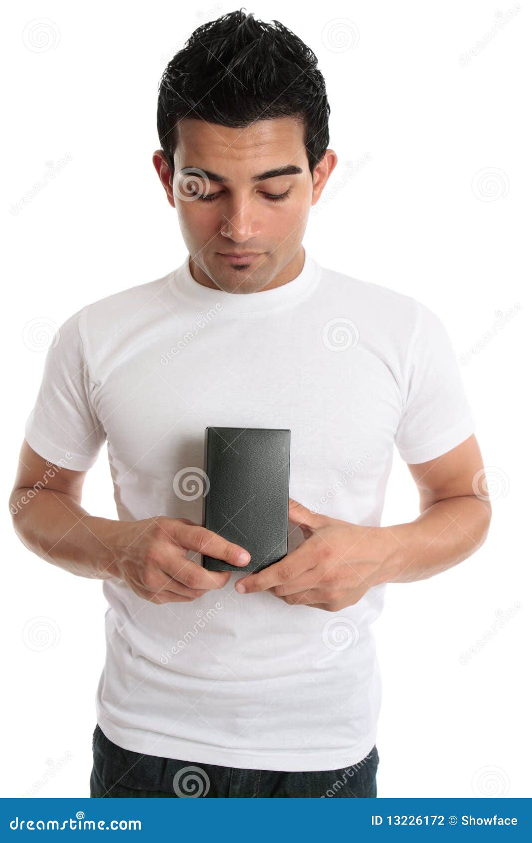 Man holding a box product stock photo. Image of holding - 13226172