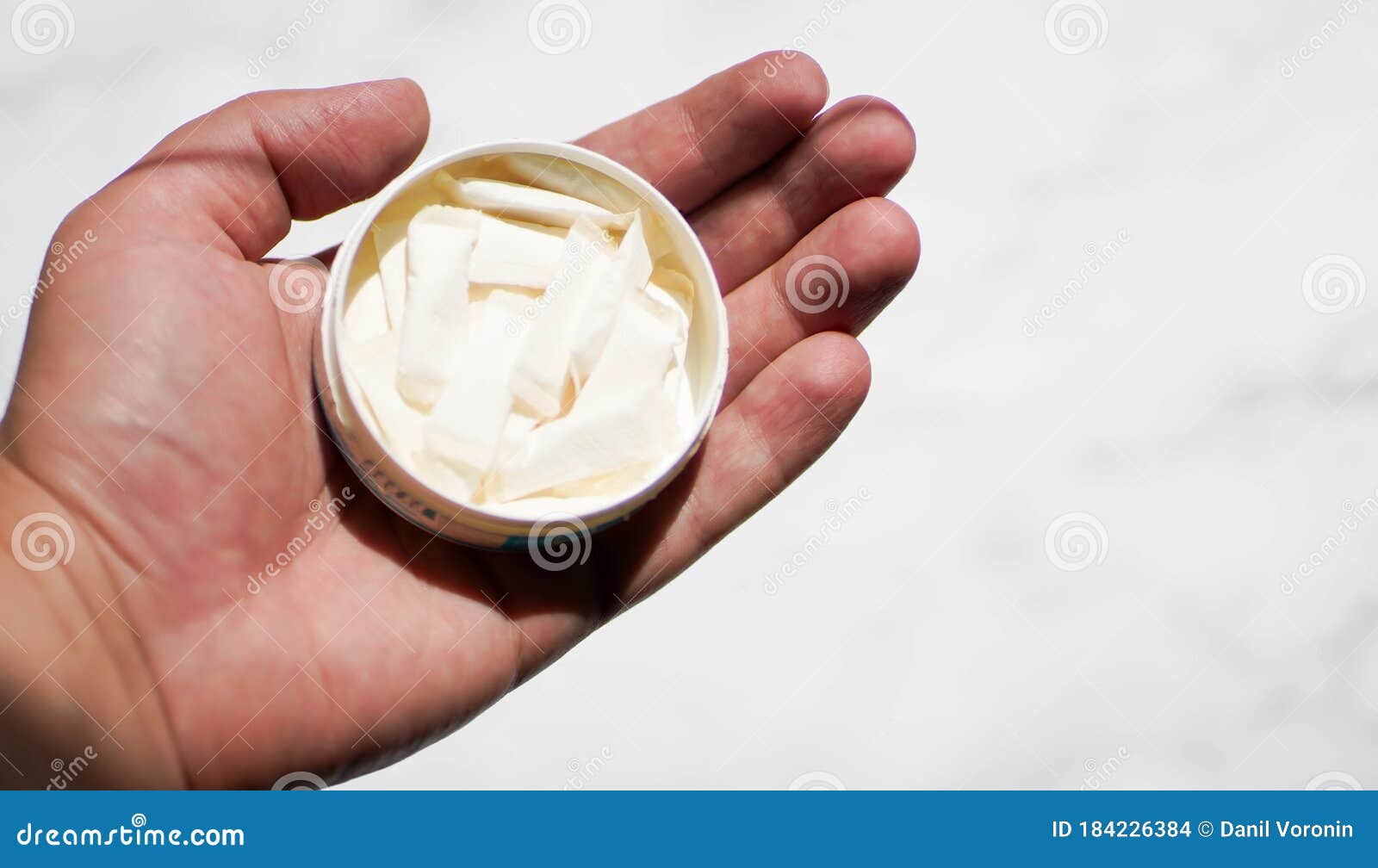 Man Holding a Box of Swedish Nicotine , Snus Stock Photo - Image of ...