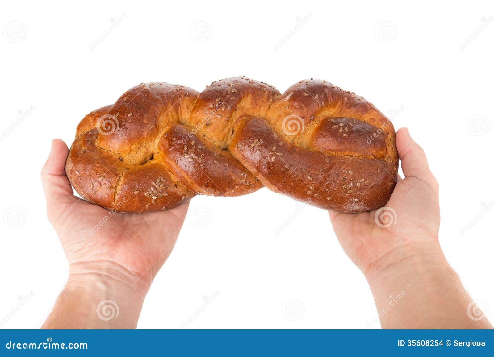 Man Holding Bread in His Hands As a Welcome. Stock Photo - Image of ...